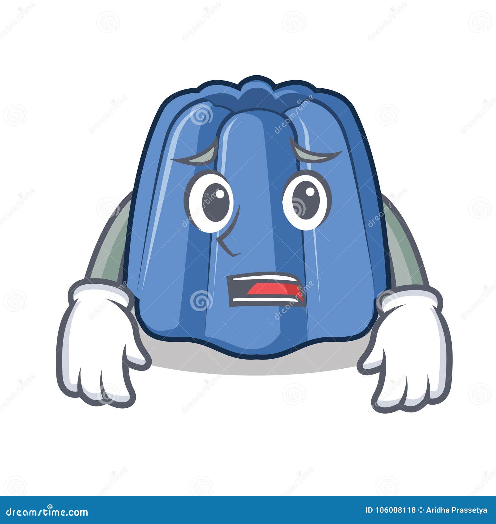 Afraid Jelly Character Cartoon Style Stock Vector - Illustration of ...