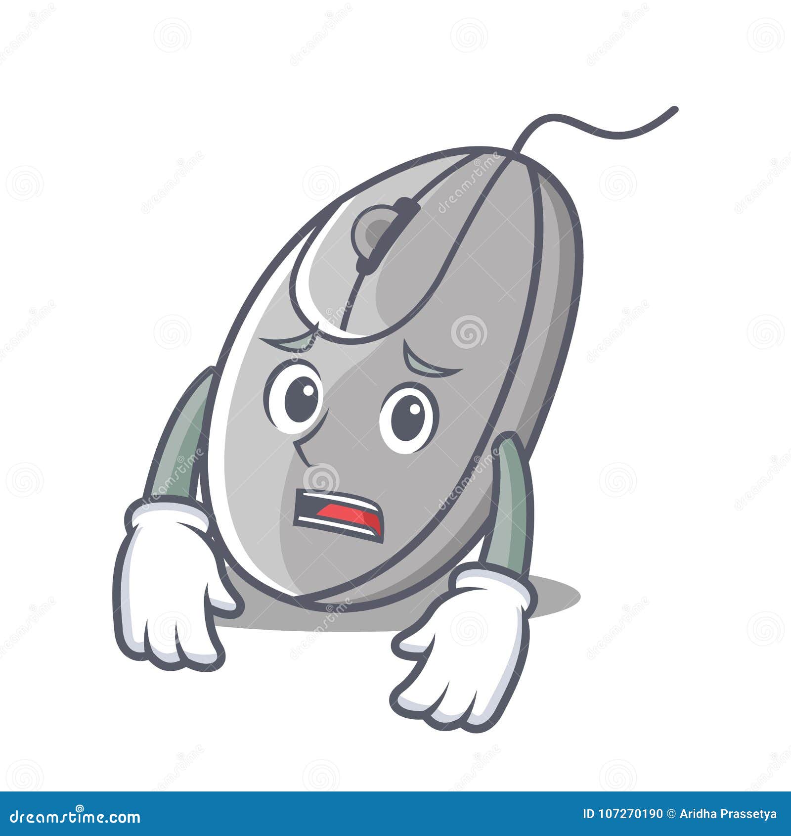 Afraid Mouse Mascot Cartoon Style Stock Vector - Illustration of ...