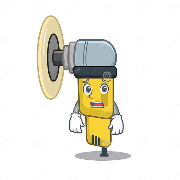 Afraid Pneumatic Sander Isolated with the Cartoon Stock Vector ...
