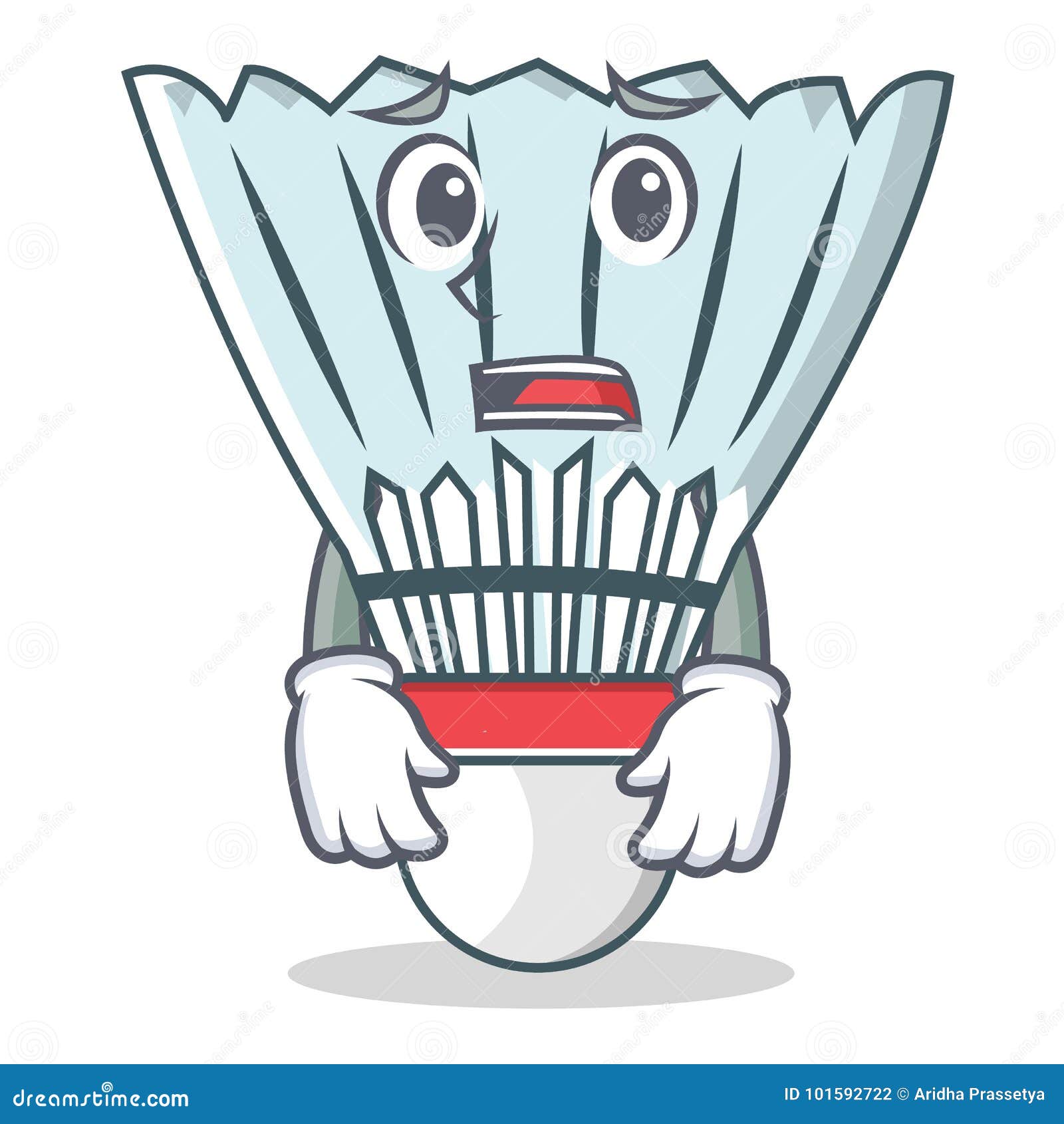 Afraid Shuttlecock Character Cartoon Vector Stock Vector - Illustration ...