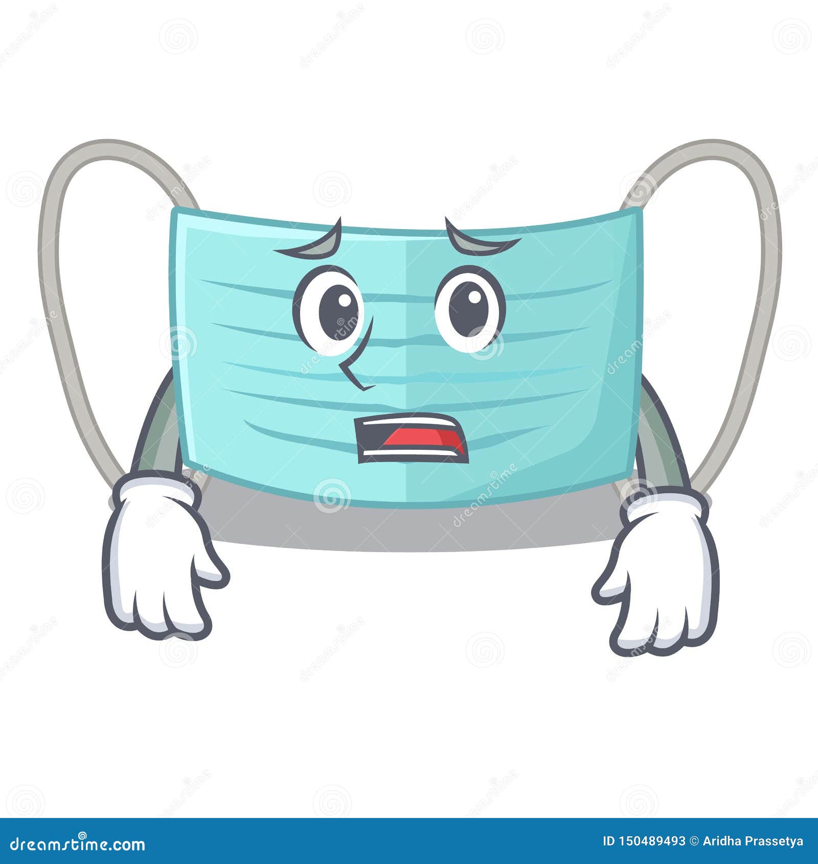 Afraid Surigcal Mask in the Cartoon Box Stock Vector - Illustration of ...