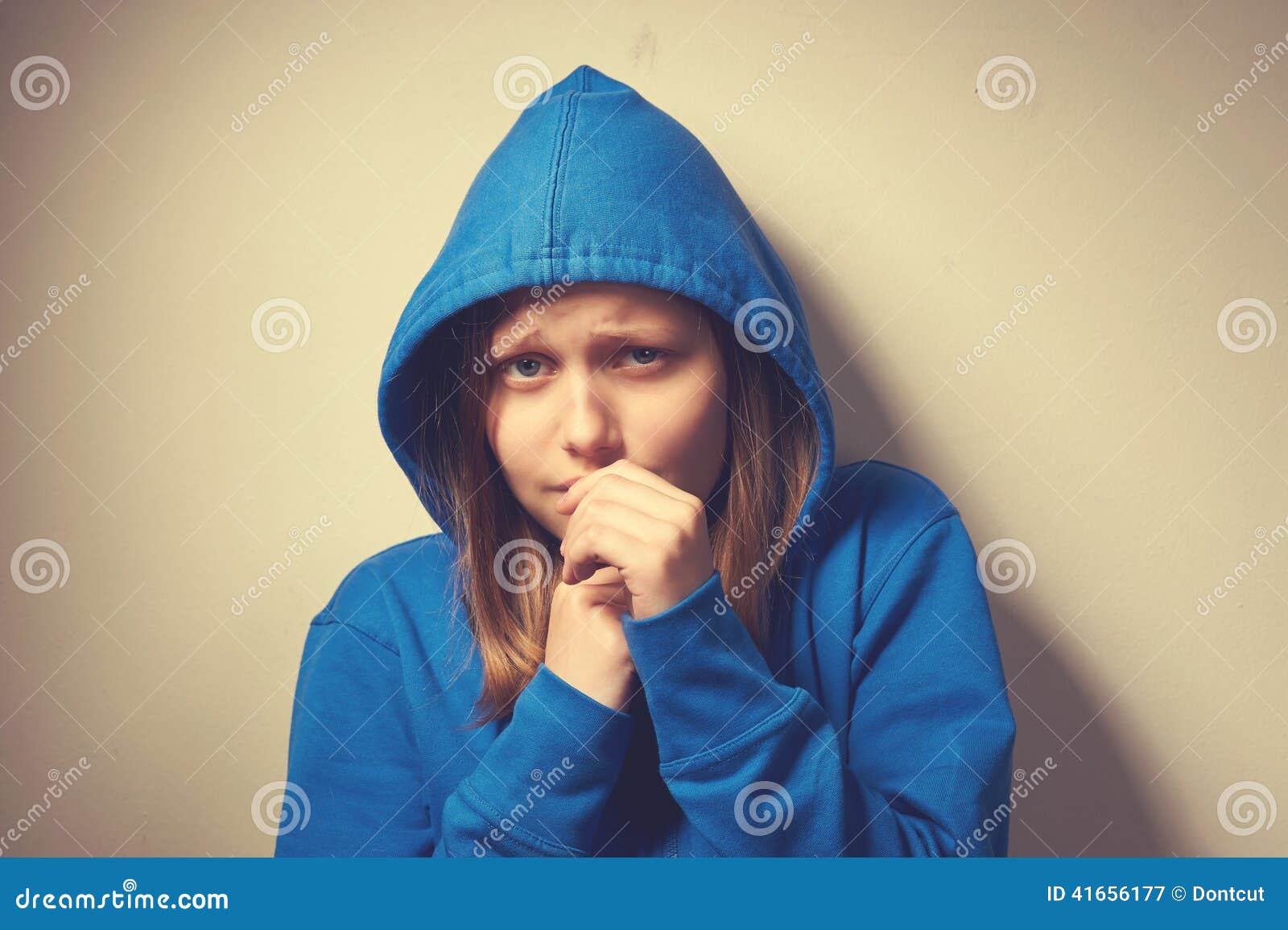 Afraid teen girl stock image. Image of girl, despair - 41656177