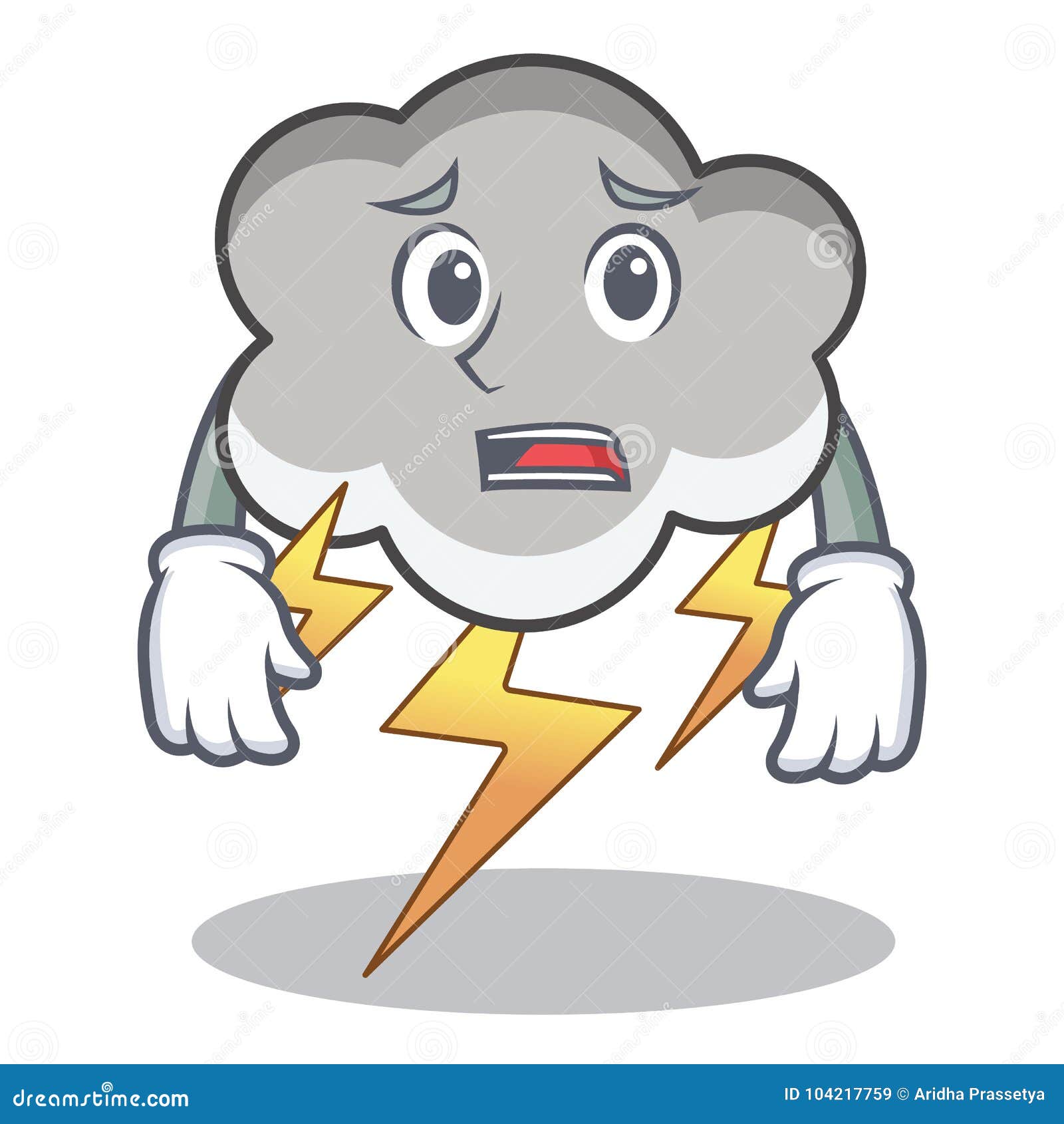 Afraid Thunder Cloud Character Cartoon Stock Vector - Illustration of ... Afraid Thunder Cloud Character Cartoon Stock Vector - Illustration of ...