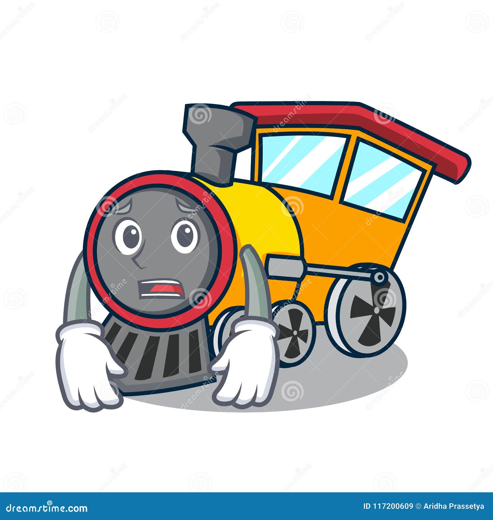 Afraid Train Mascot Cartoon Style Stock Vector - Illustration of mascot ...