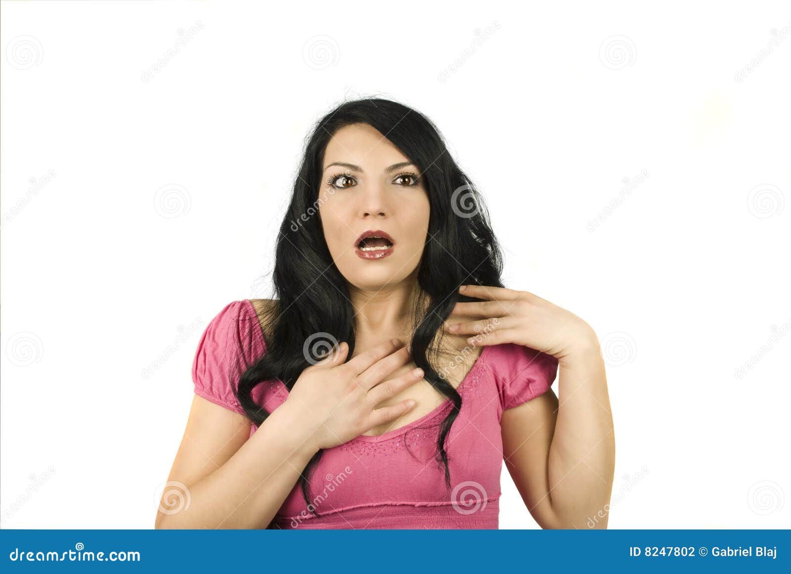 Afraid woman stock photo. Image of brown, eyes, appalled - 8247802