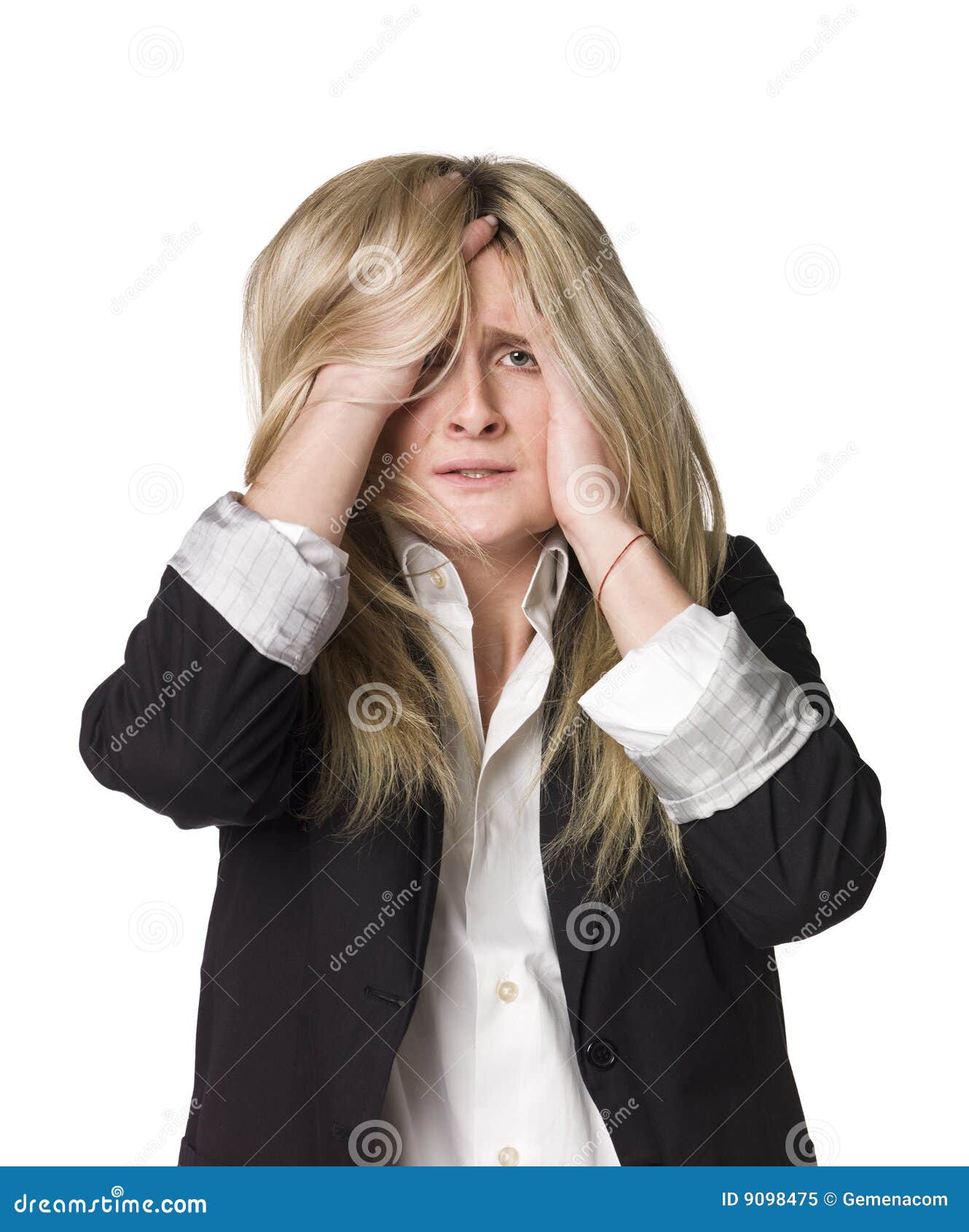 Afraid woman stock image. Image of afraid, blond, troubled - 9098475