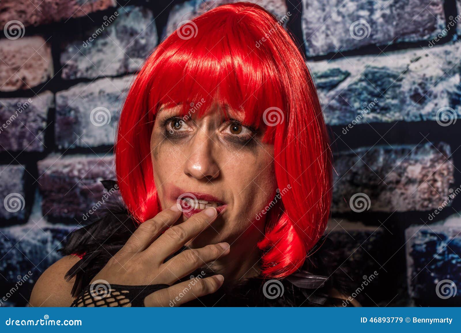 Afraid woman stock image. Image of afraid, scared, young - 46893779
