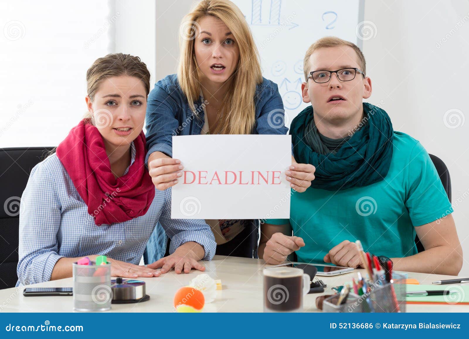 Afraid Workers because of Deadline Stock Photo - Image of artists ...