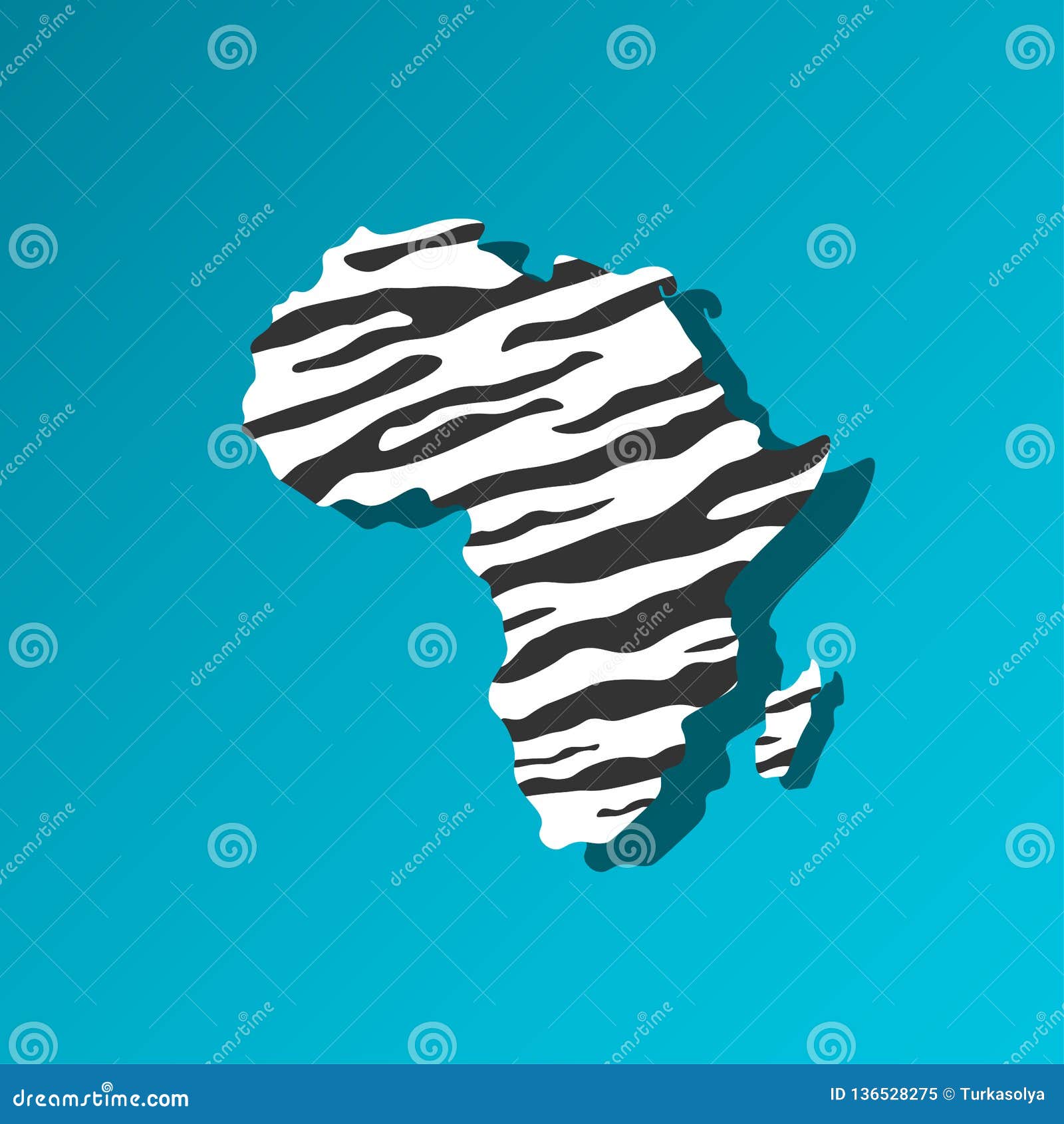 Africa stock vector. Illustration of cartography, graphic - 136528275