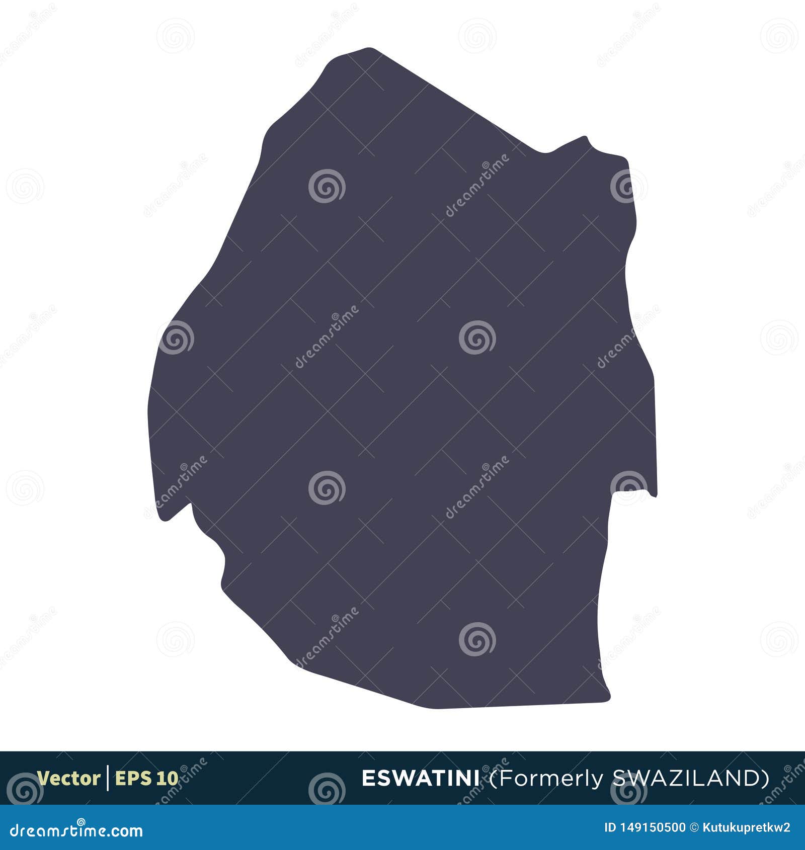 Eswatini Formerly Swaziland - Africa Countries Map Icon Vector Logo ...