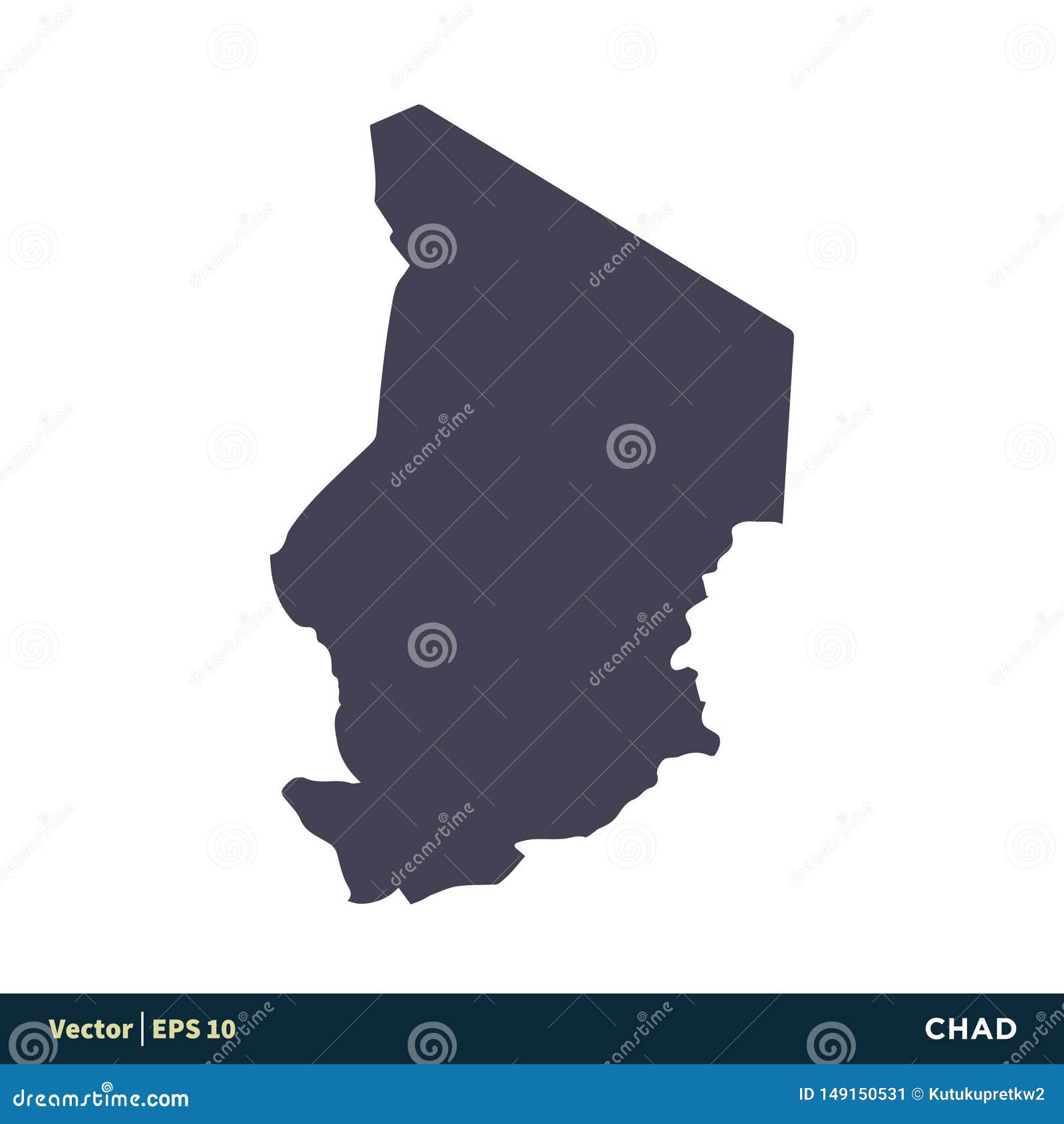 Chad - Africa Countries Map Icon Vector Logo Template Illustration ...