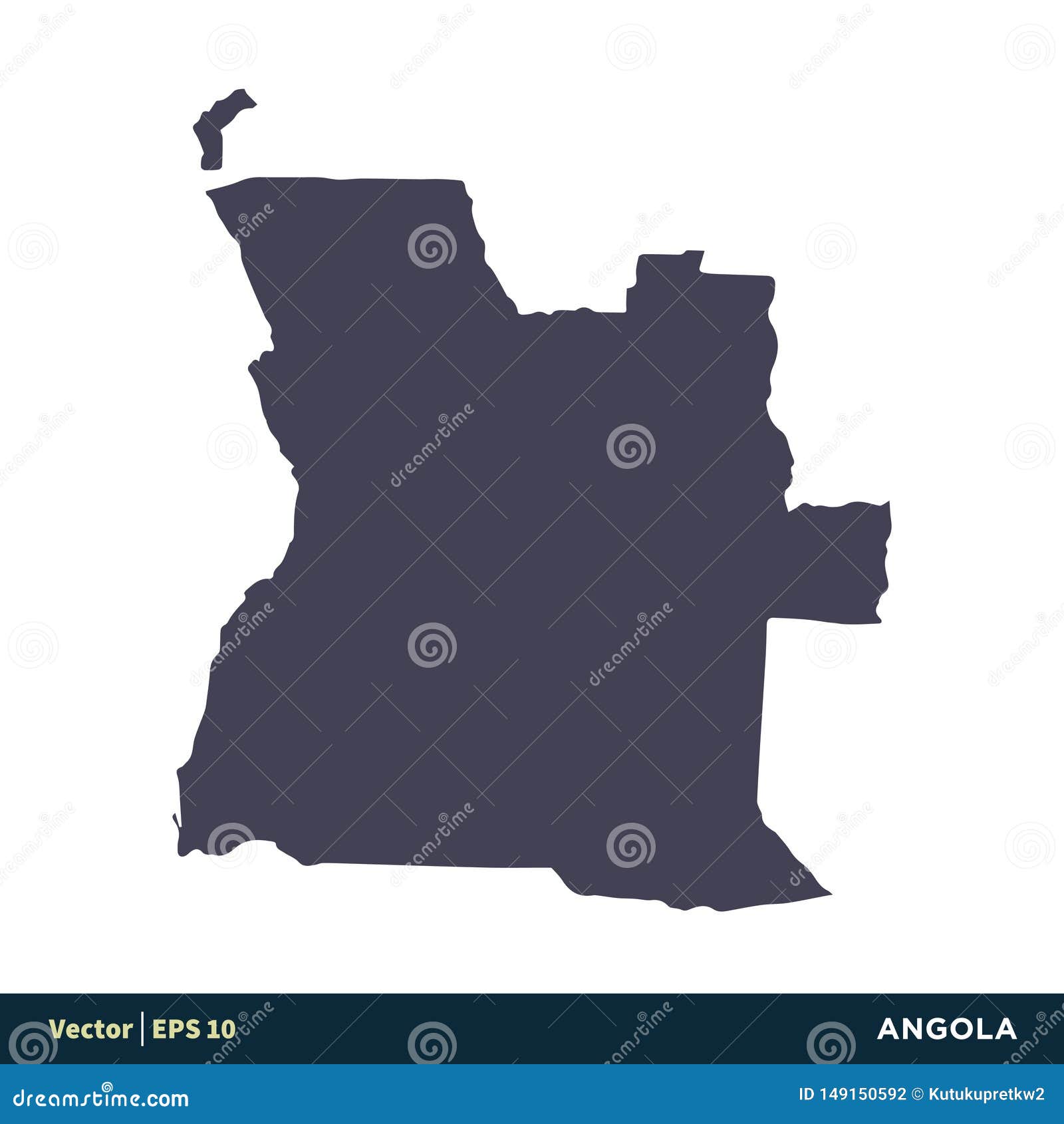 Angola - Africa Countries Map Icon Vector Logo Template Illustration ...