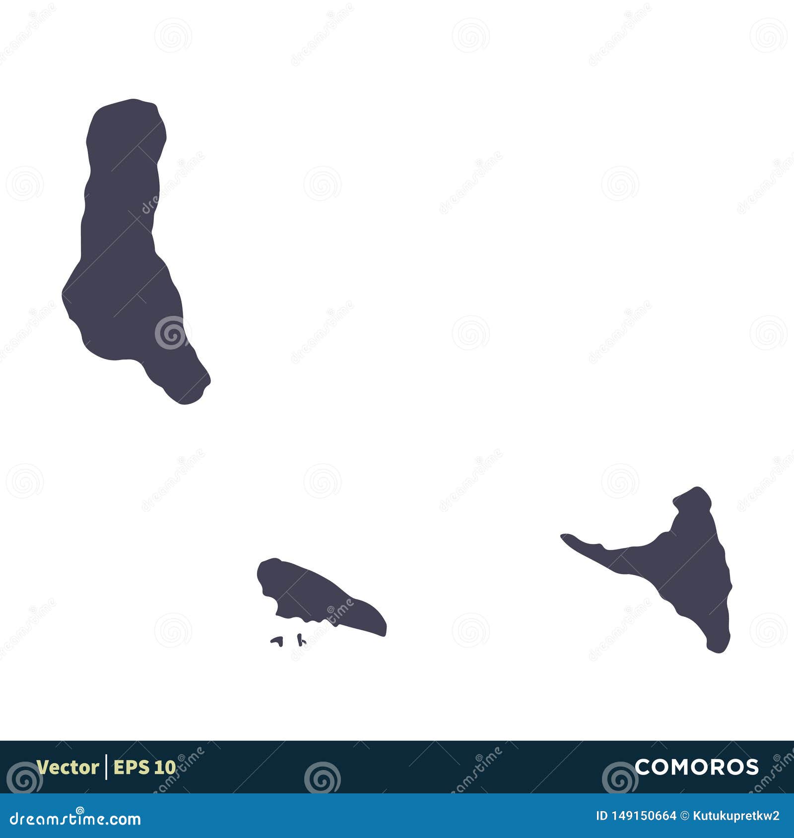 Comoros - Africa Countries Island Map Icon Vector Logo Template ...
