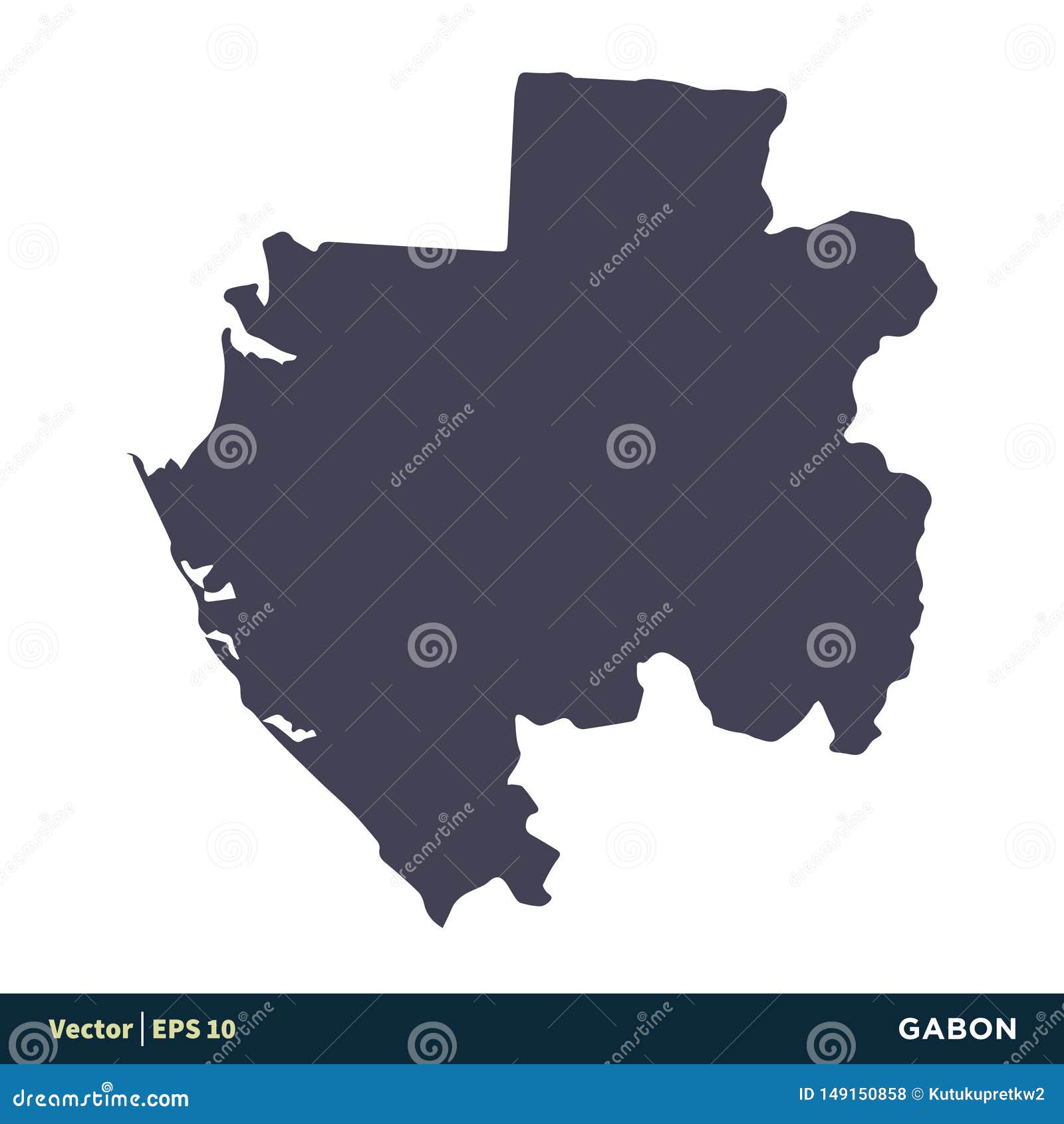 Gabon - Africa Countries Map Icon Vector Logo Template Illustration ...