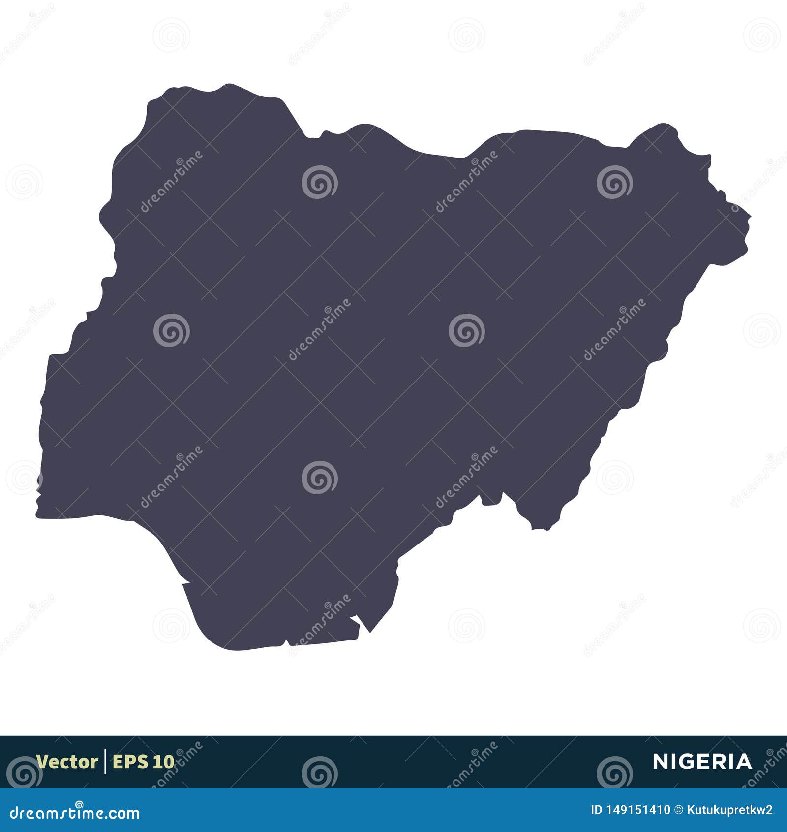 Nigeria - Africa Countries Map Icon Vector Logo Template Illustration ...