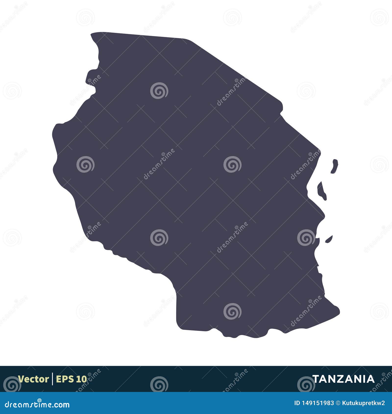 Tanzania - Africa Countries Map Icon Vector Logo Template Illustration ...