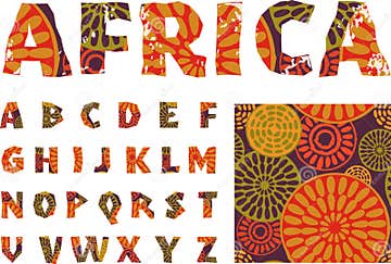 Africa - Alphabet and Pattern Stock Vector - Illustration of pattern ...