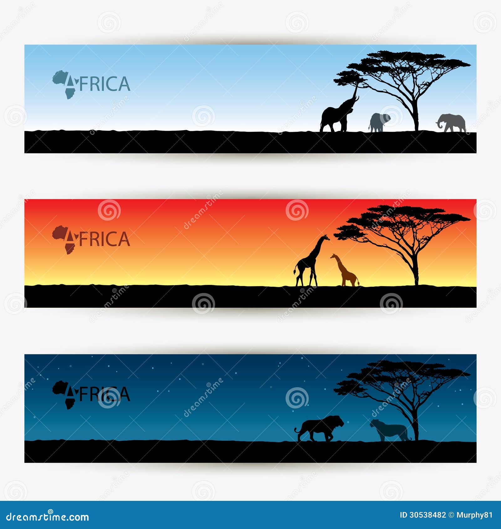 Africa banners stock vector. Illustration of kenya, lion - 30538482