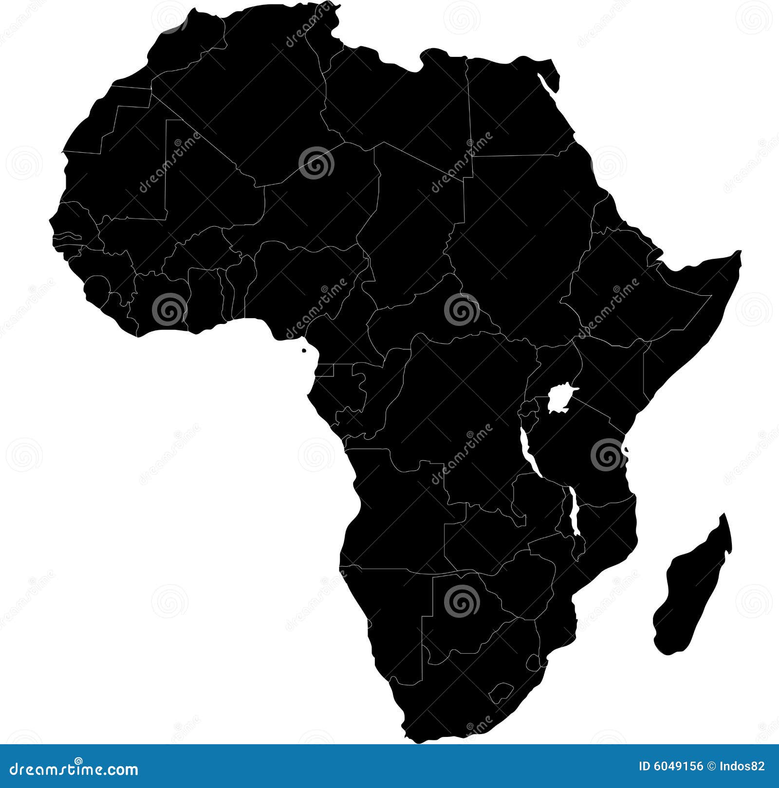 Africa blind map stock vector. Illustration of boundaries - 6049156