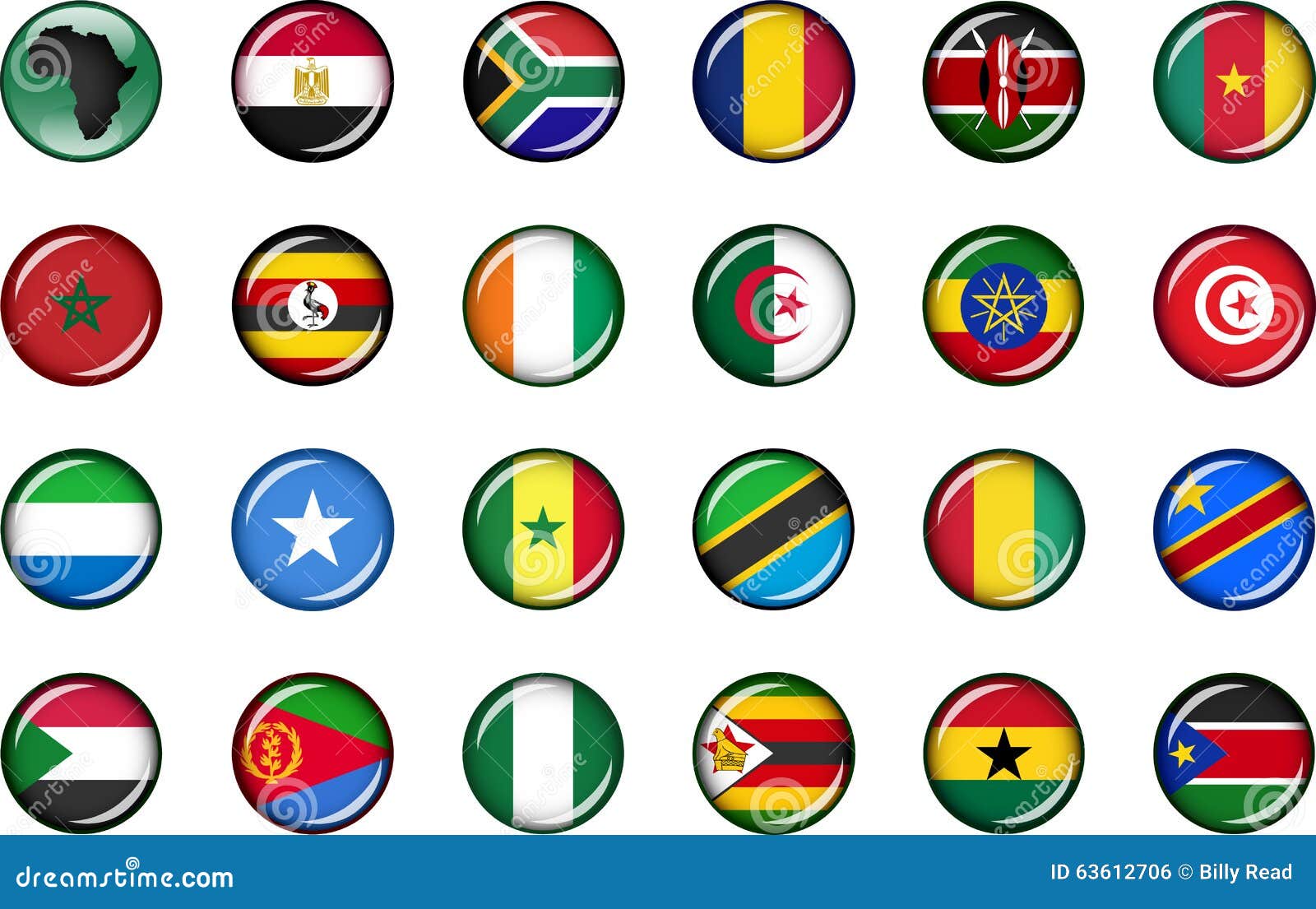 Africa Button Set stock illustration. Illustration of leone - 63612706