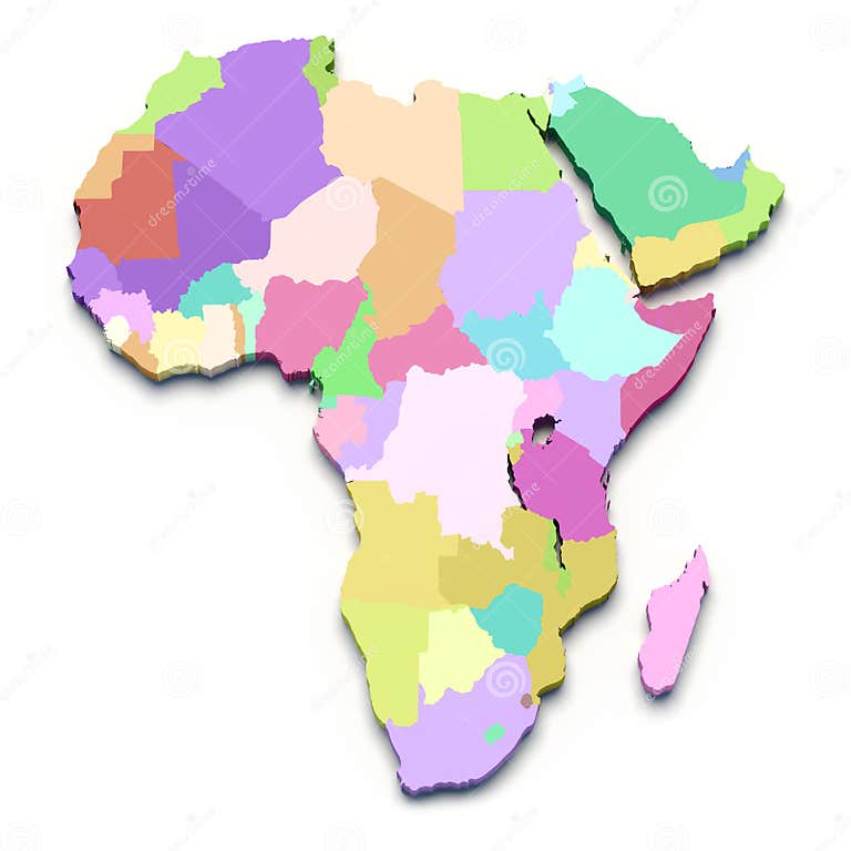 Africa color map stock illustration. Illustration of egypt - 19416856