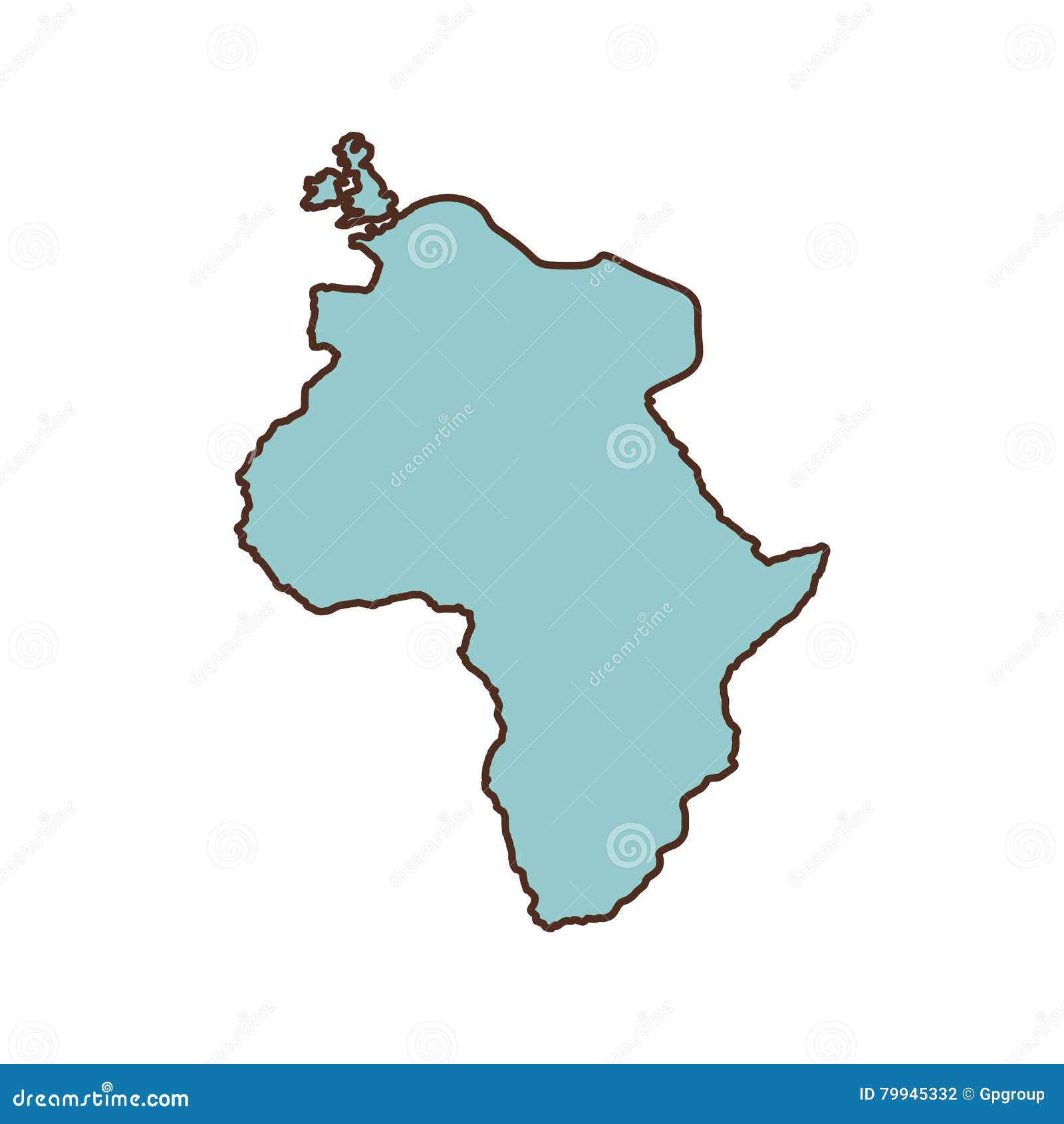 Africa continent icon stock vector. Illustration of design - 79945332