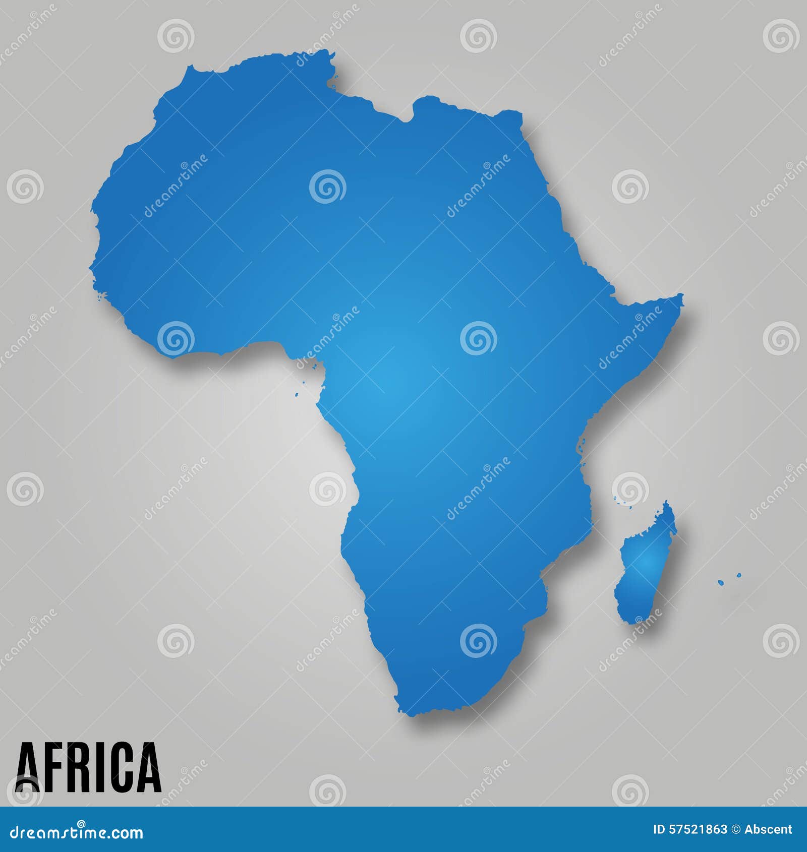 Africa Continent Map Cartoon Vector | CartoonDealer.com #57521863
