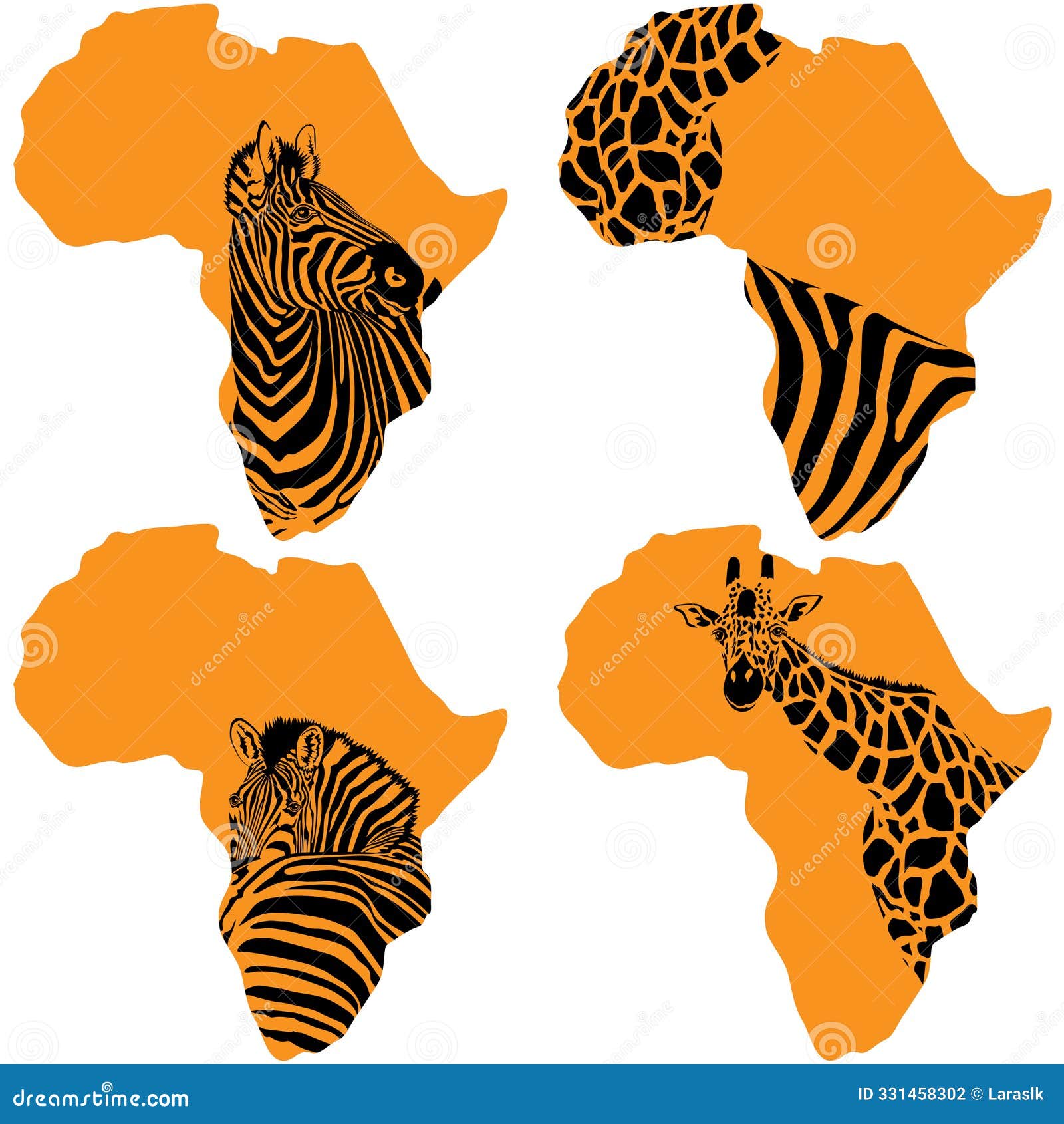 Africa continent map stock illustration. Illustration of isolated ...