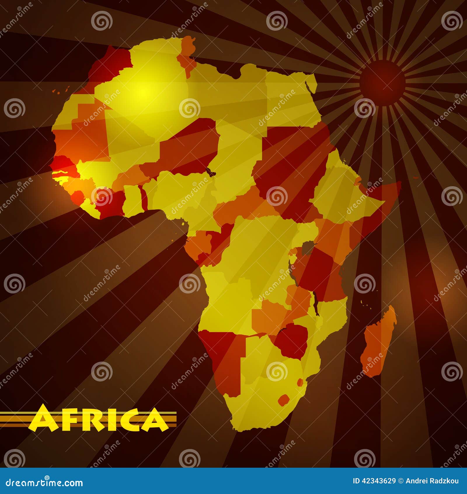 Africa. Dark continent stock vector. Illustration of graphic - 42343629
