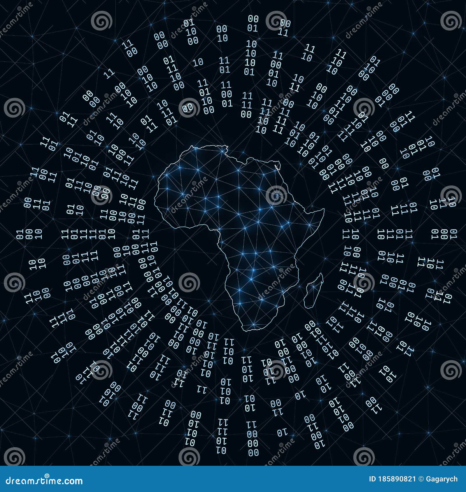 Africa digital map. stock vector. Illustration of earth - 185890821