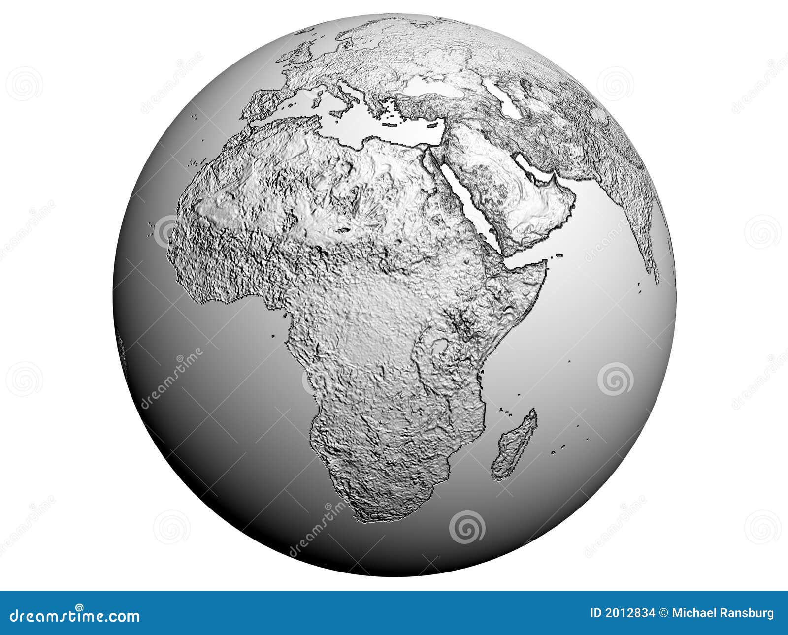 Africa on an earth globe stock illustration. Illustration of planet ...
