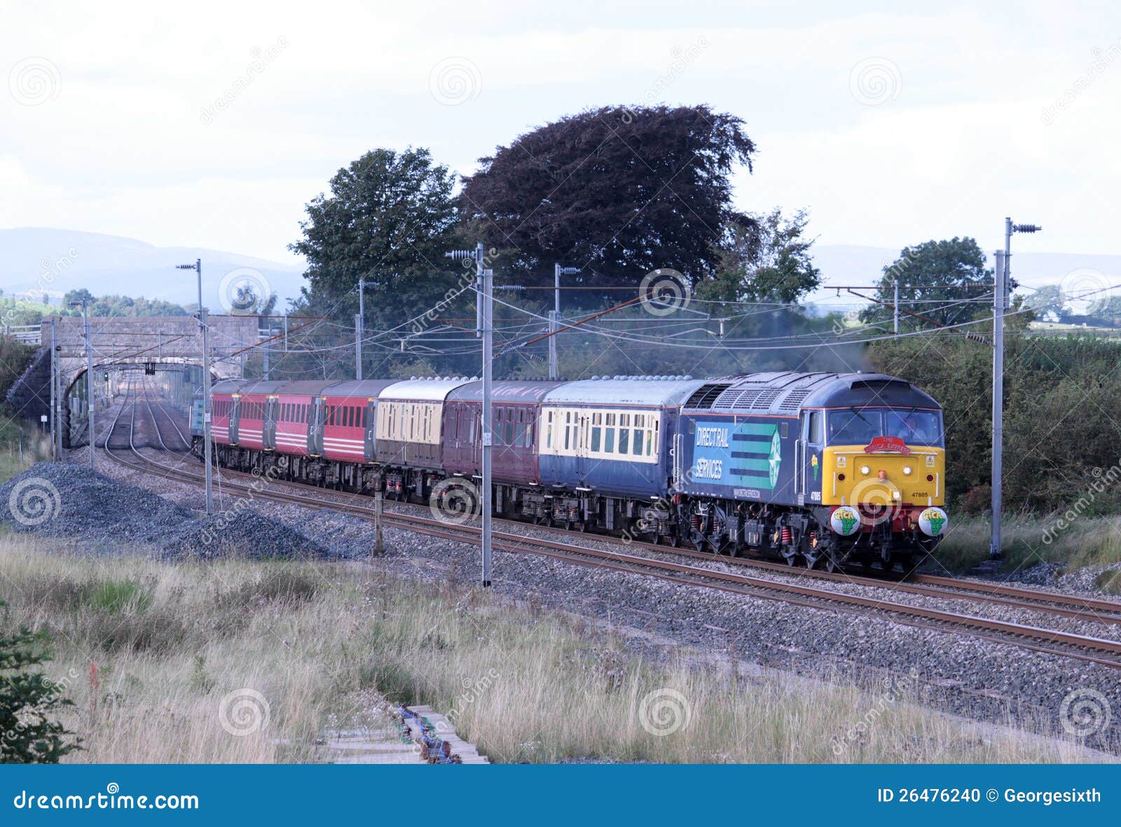 Mainline Express Train Stationary At Station Platform Editorial Image ...