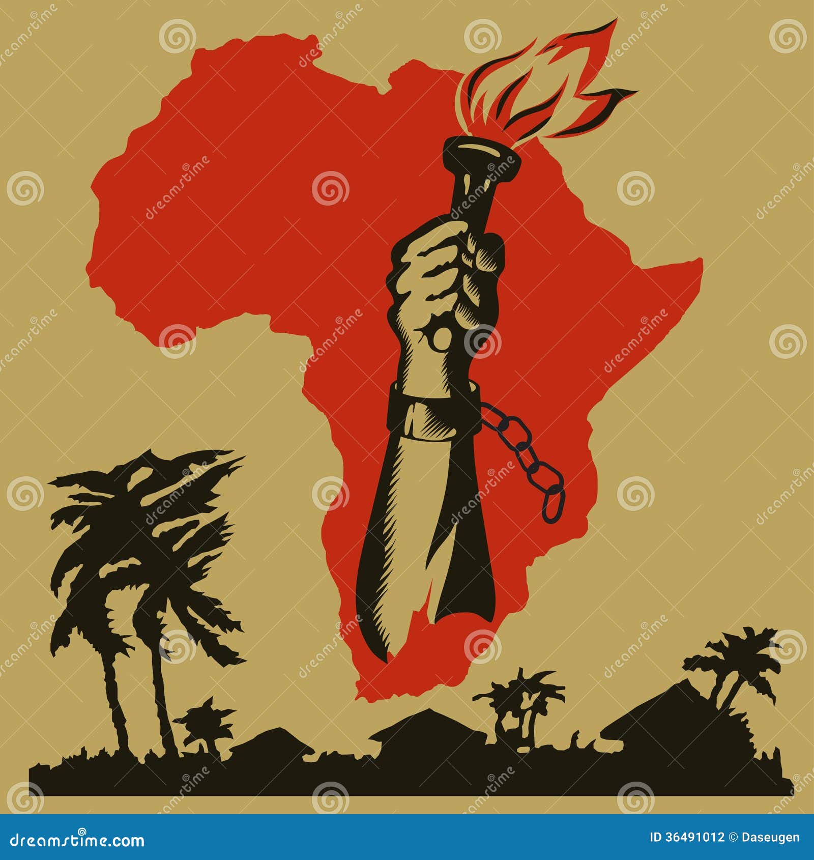 Africa is Fighting for Freedom Stock Vector - Illustration of ...
