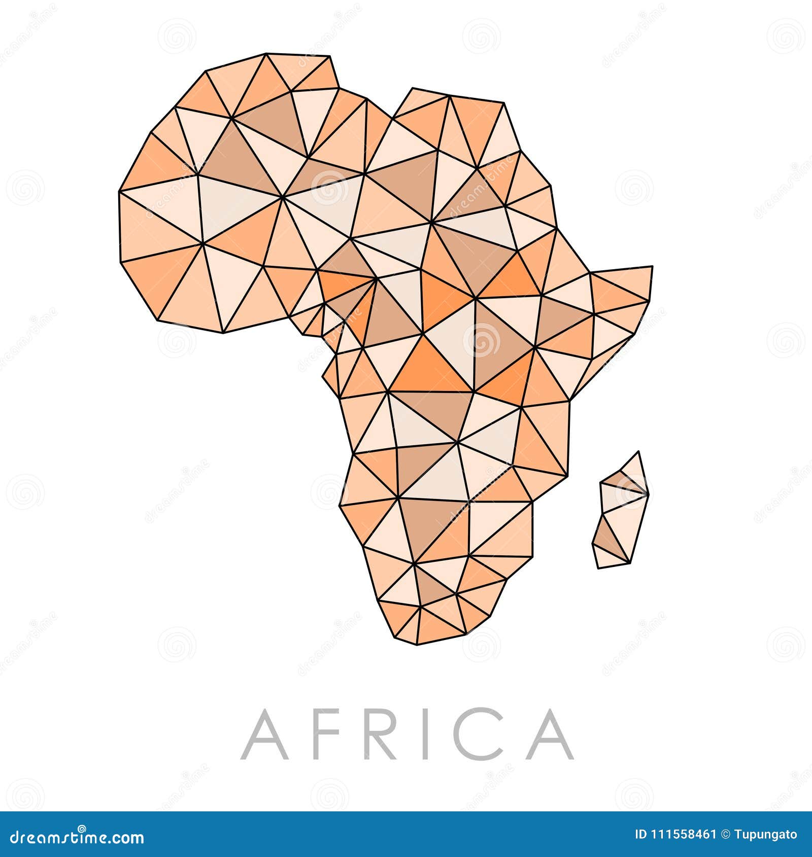 Africa map vector stock vector. Illustration of simple - 111558461