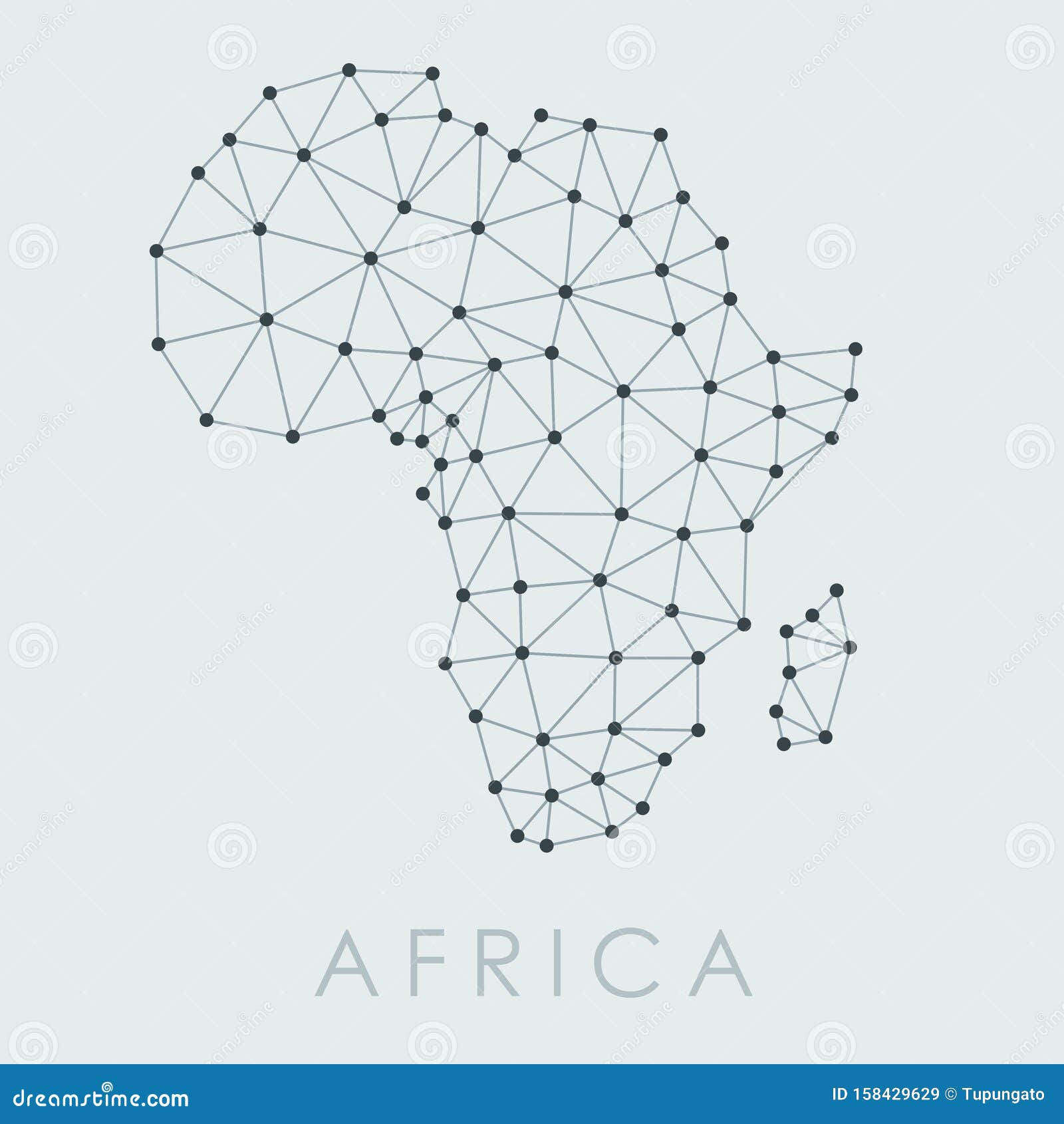 Africa map vector stock vector. Illustration of border - 158429629