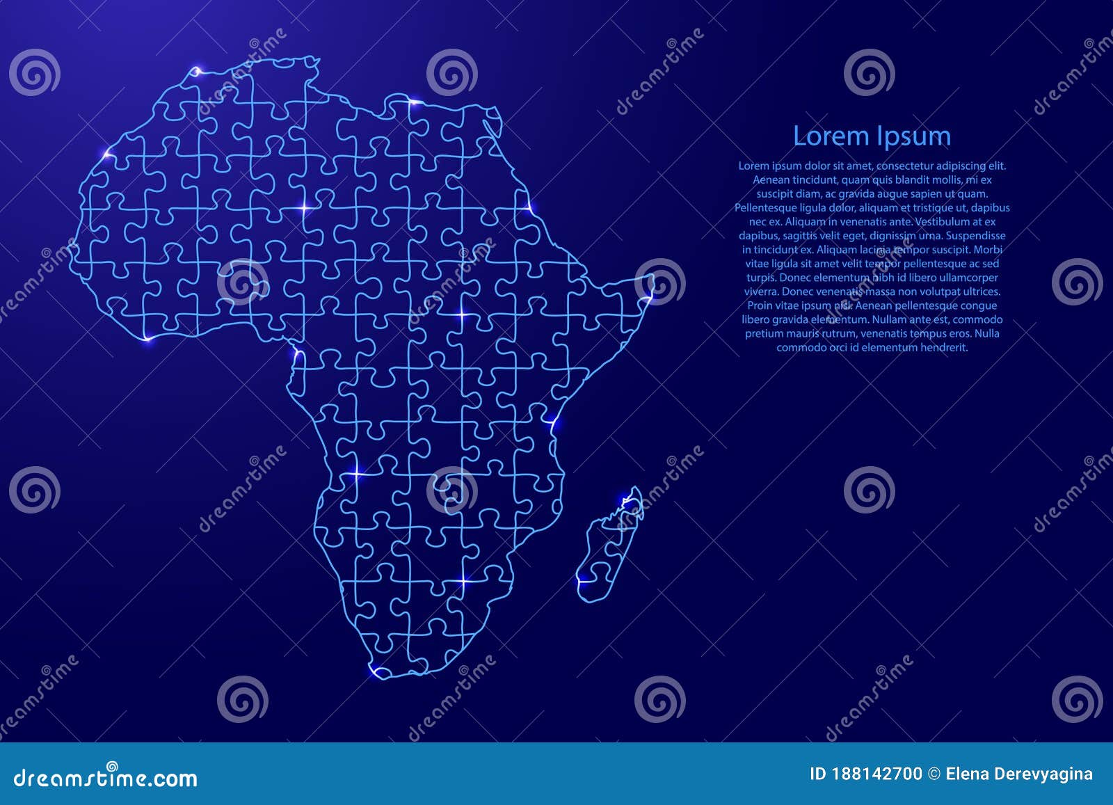 Africa Mainland Cartoon Map With Fauna Species | CartoonDealer.com ...