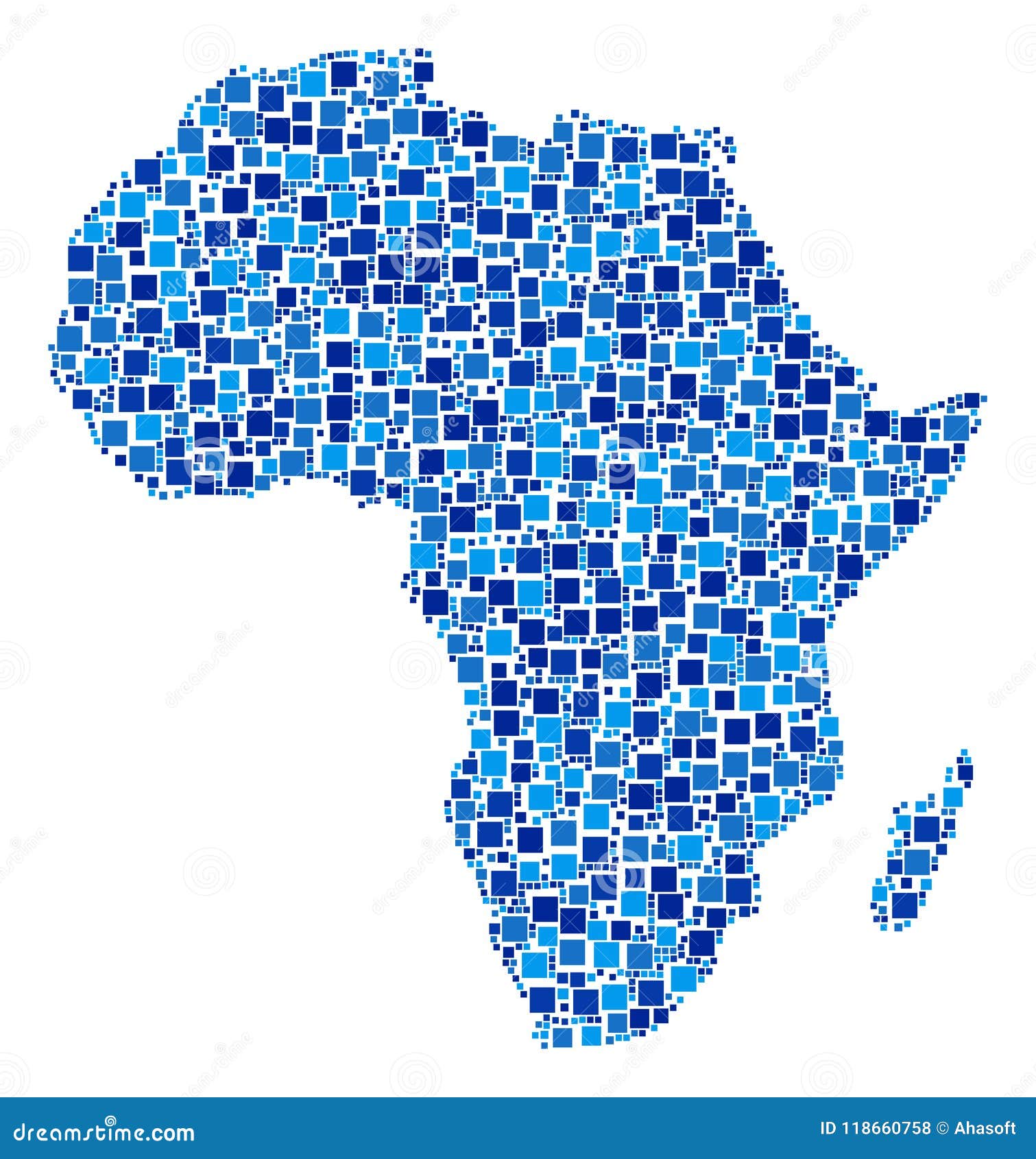 Africa Map Composition of Squares Stock Vector - Illustration of africa ...
