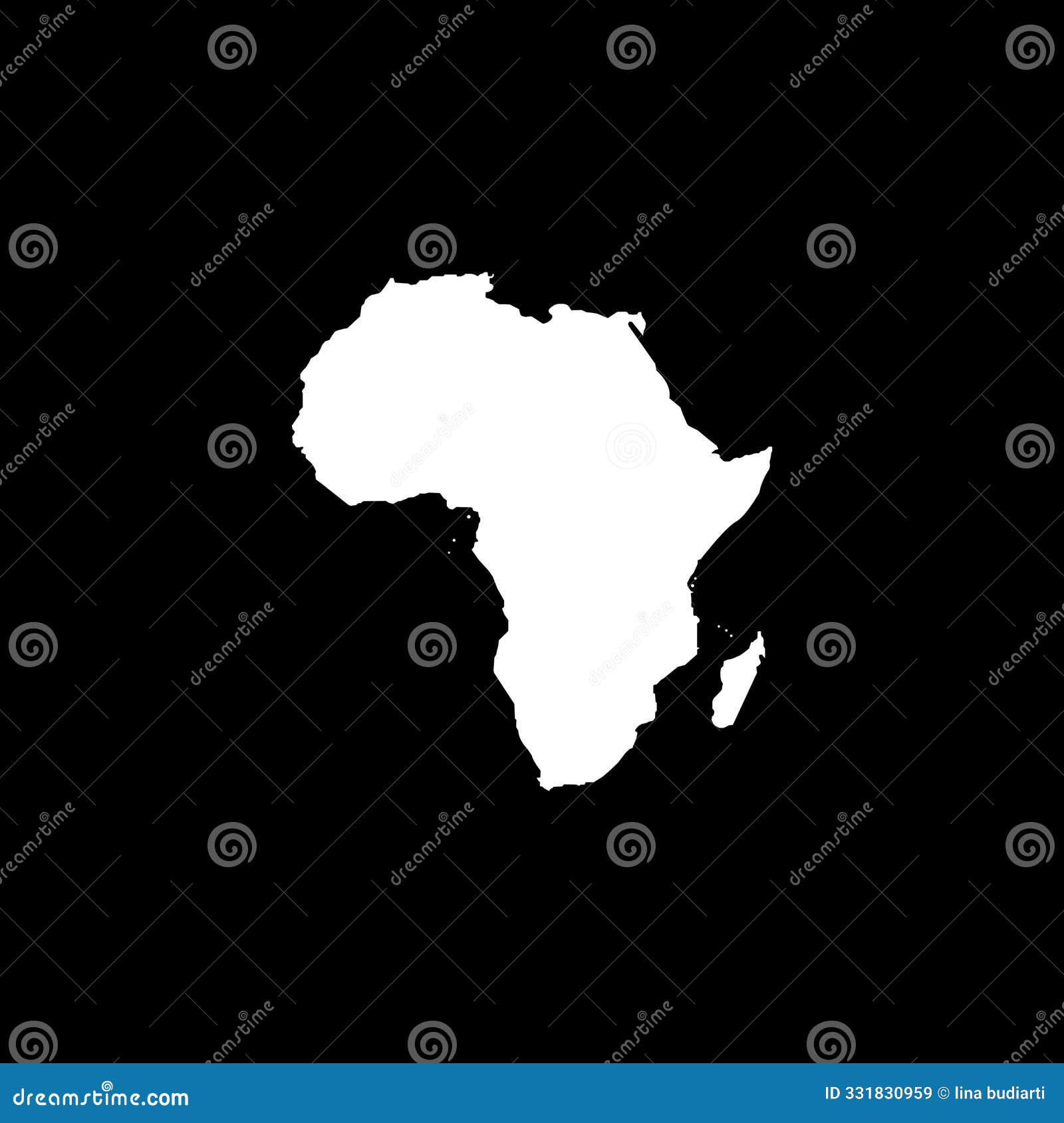 Africa map icon stock illustration. Illustration of white - 331830959