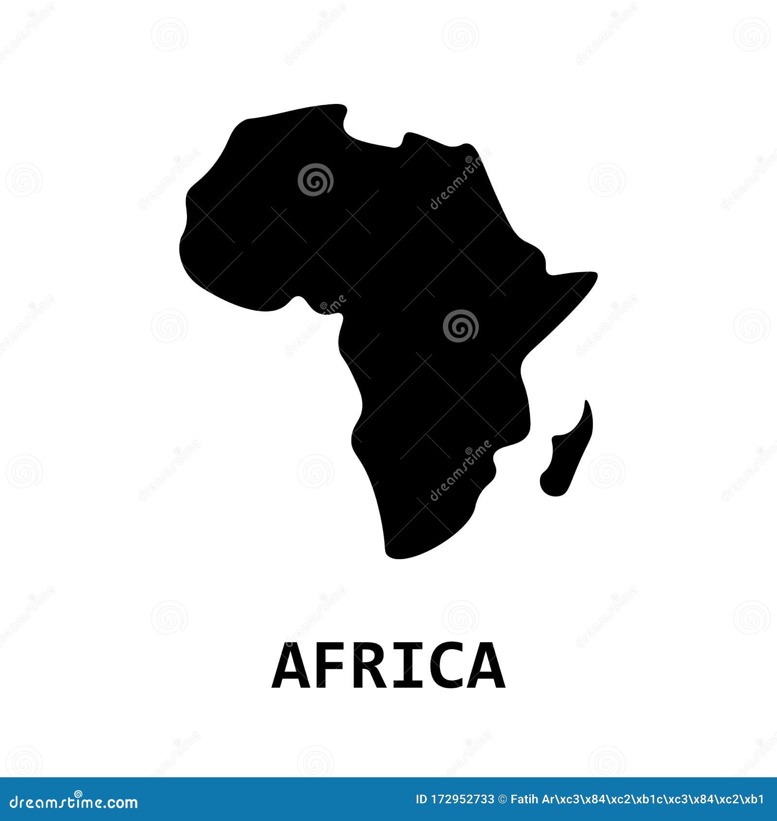 Africa Map Icon. Simple Drawing. Isolated Vector Illustration Stock ...