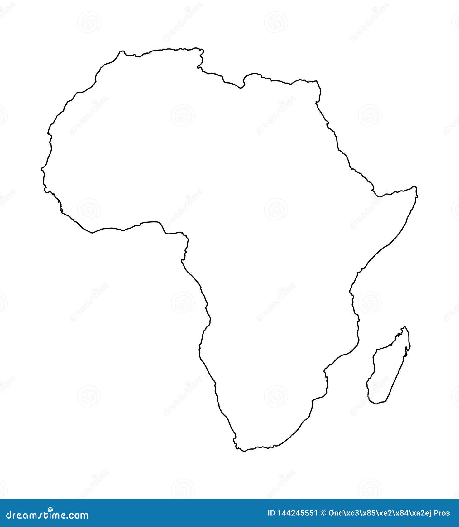 Africa Map Isolated on White Background. World Map Vector Illustration ... Africa Map Isolated on White Background. World Map Vector Illustration ...