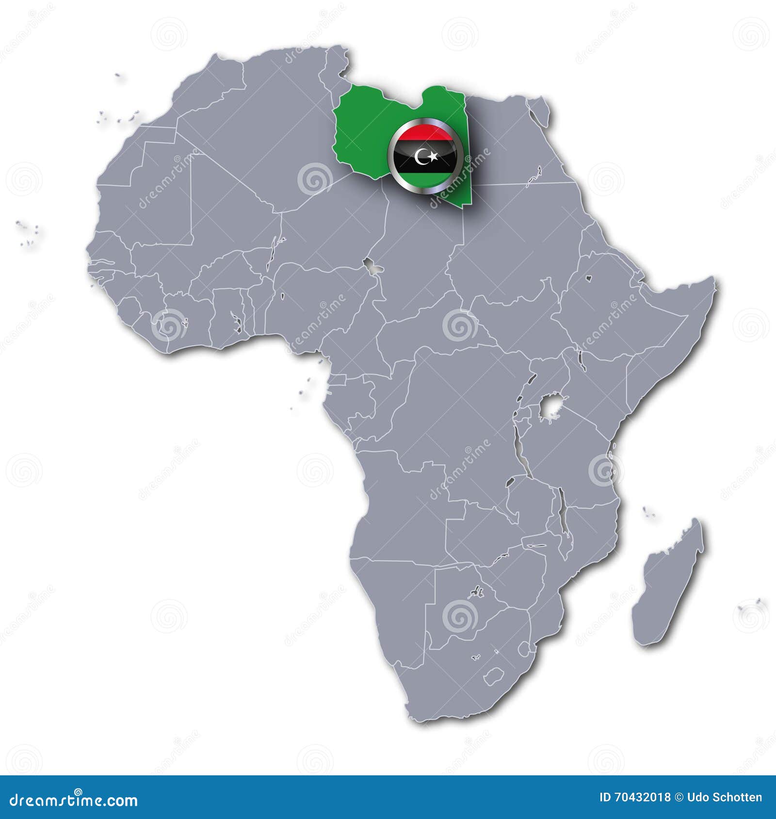 Africa map with Libya stock illustration. Illustration of statistics ...