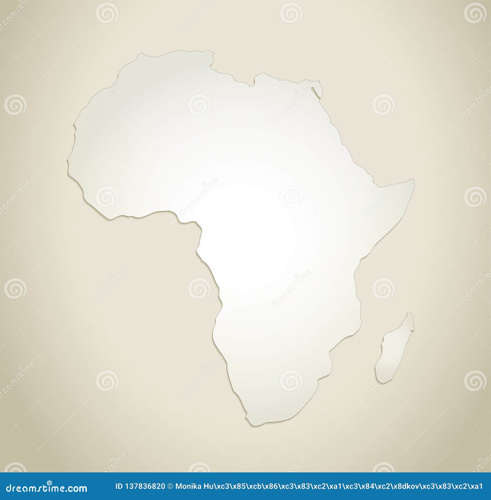Africa Map Old Paper Background Blank Template Stock Vector ...