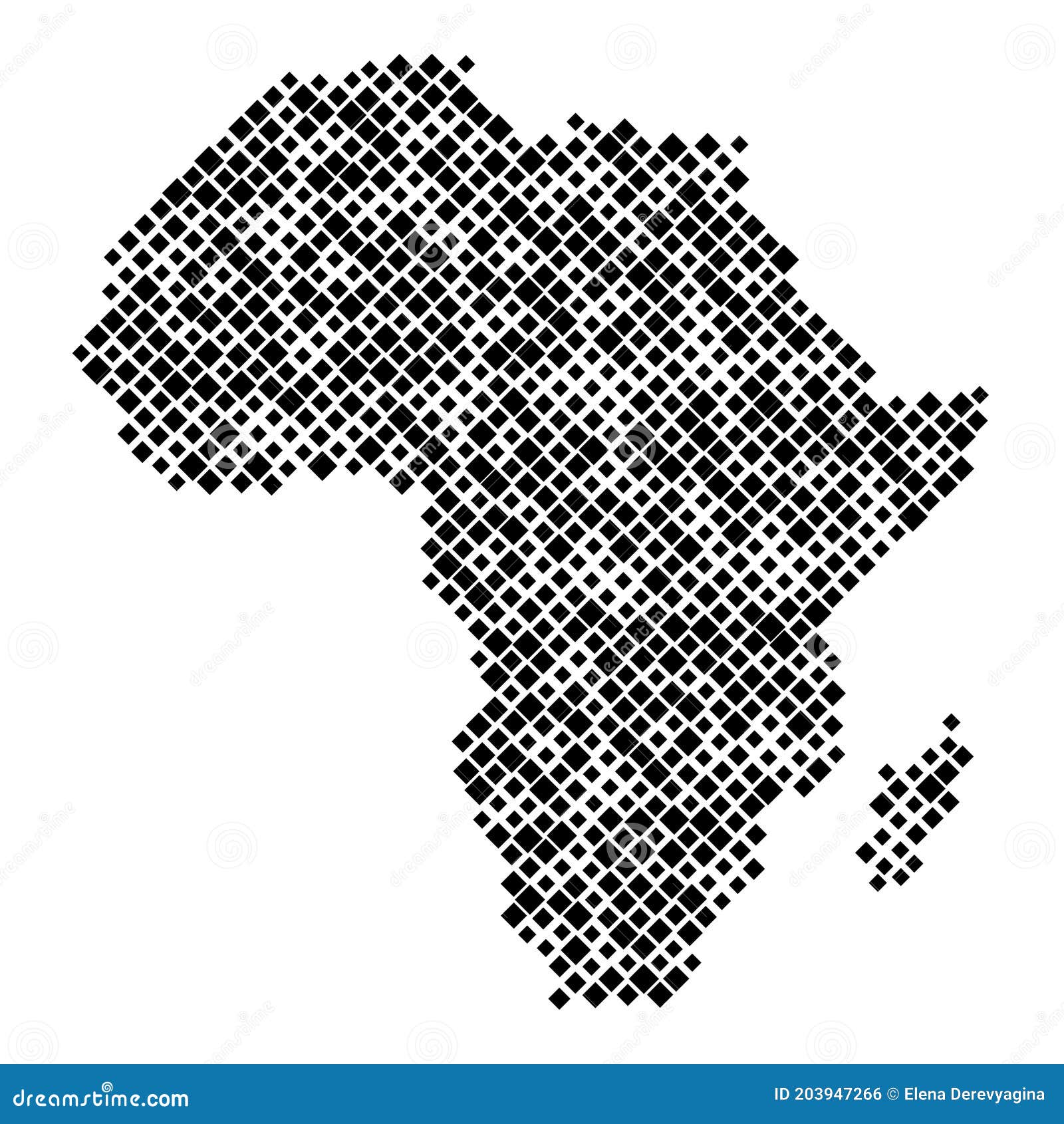 Africa Map With Different Ancient Pattern Cartoon Vector ...