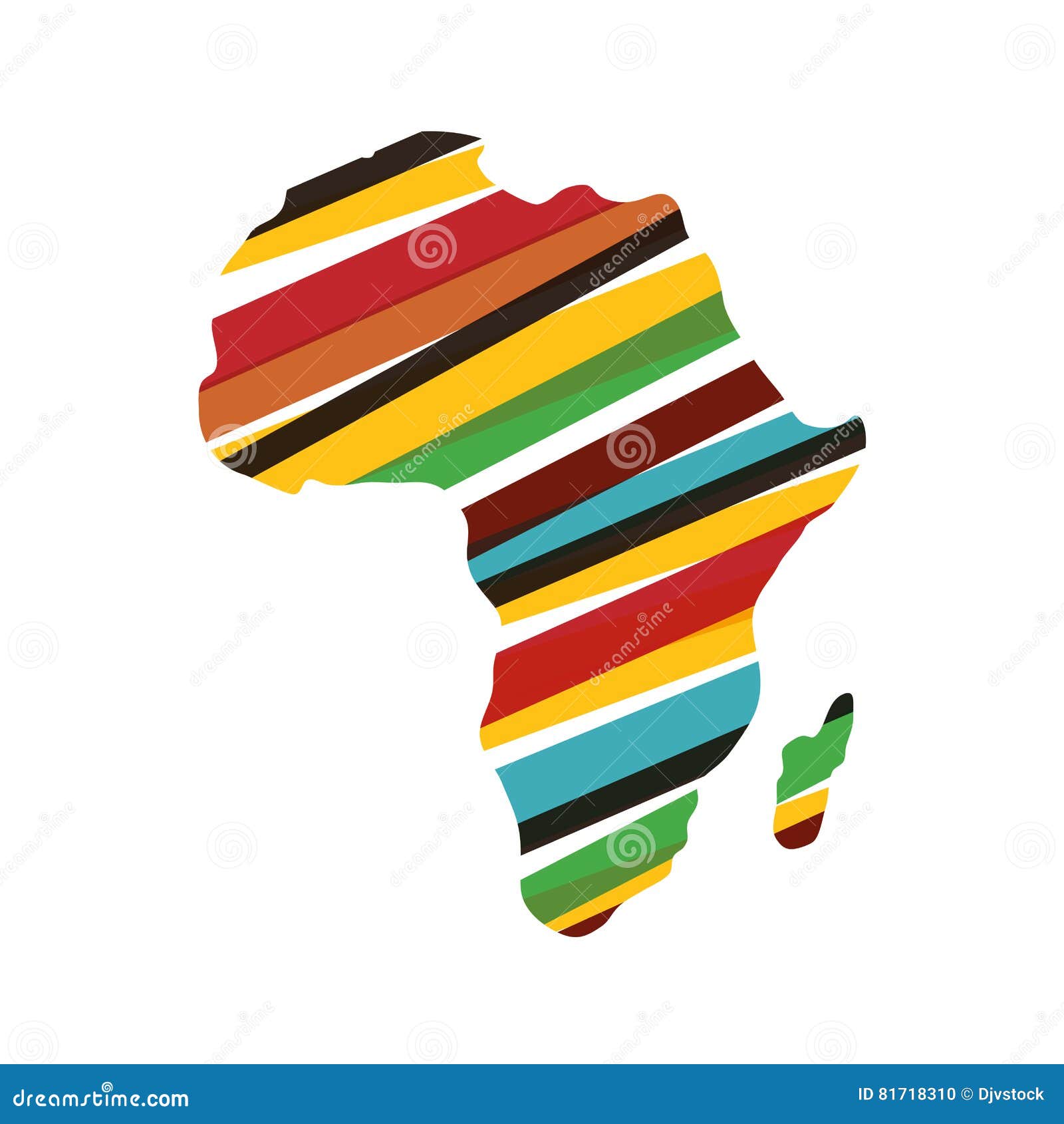 Africa map silhouette stock vector. Illustration of patriotism - 81718310