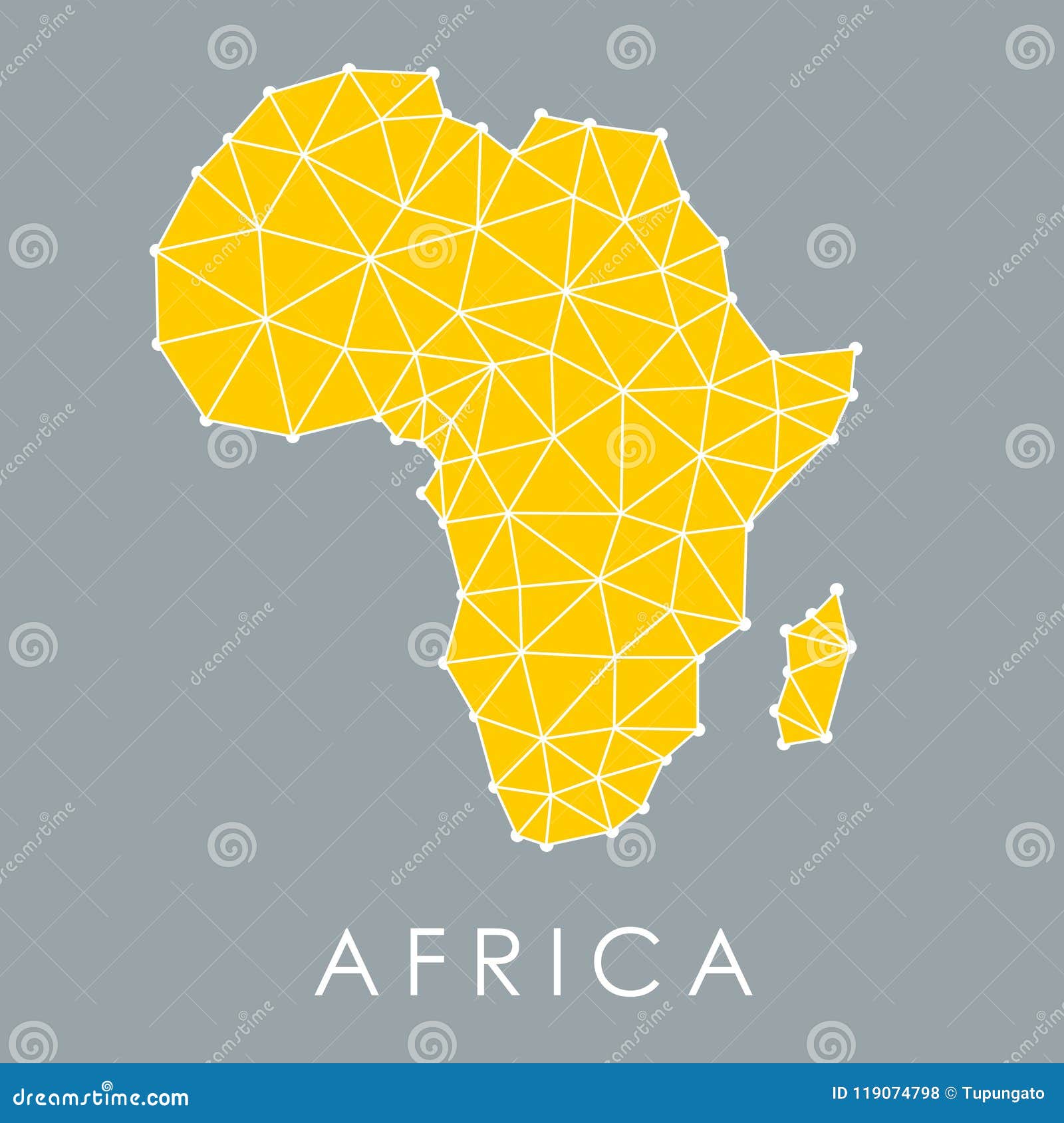 Africa map vector stock vector. Illustration of geometry - 119074798