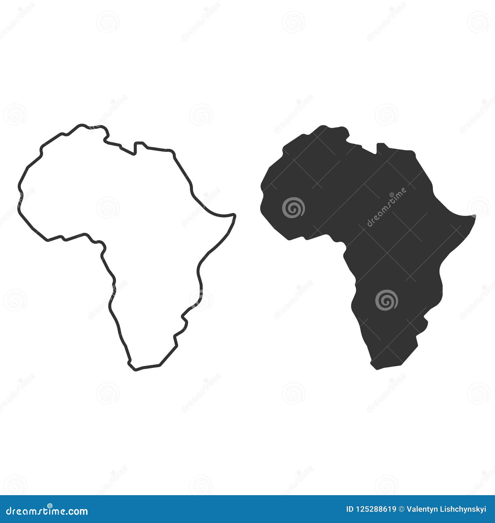 Africa Map Vector Icon. Simple Flat Design Stock Illustration ...