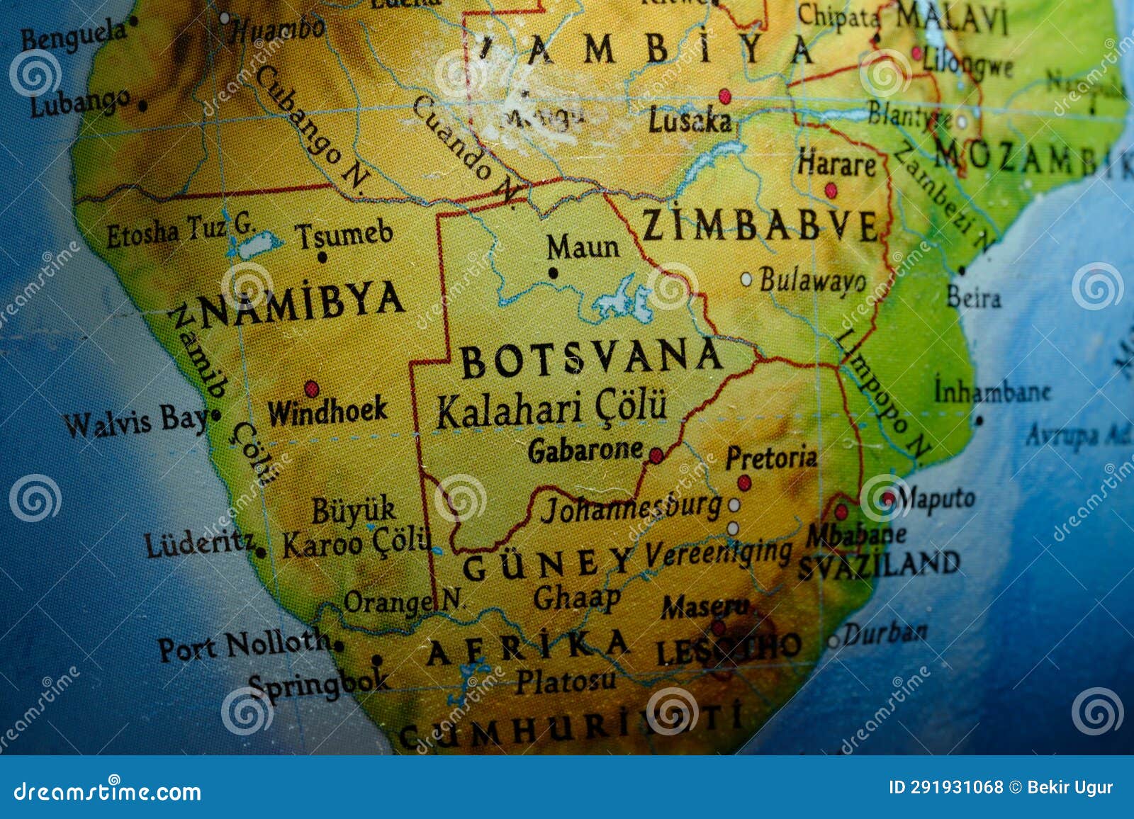 Africa Political Map with Colored Single States and Countries. Stock ...