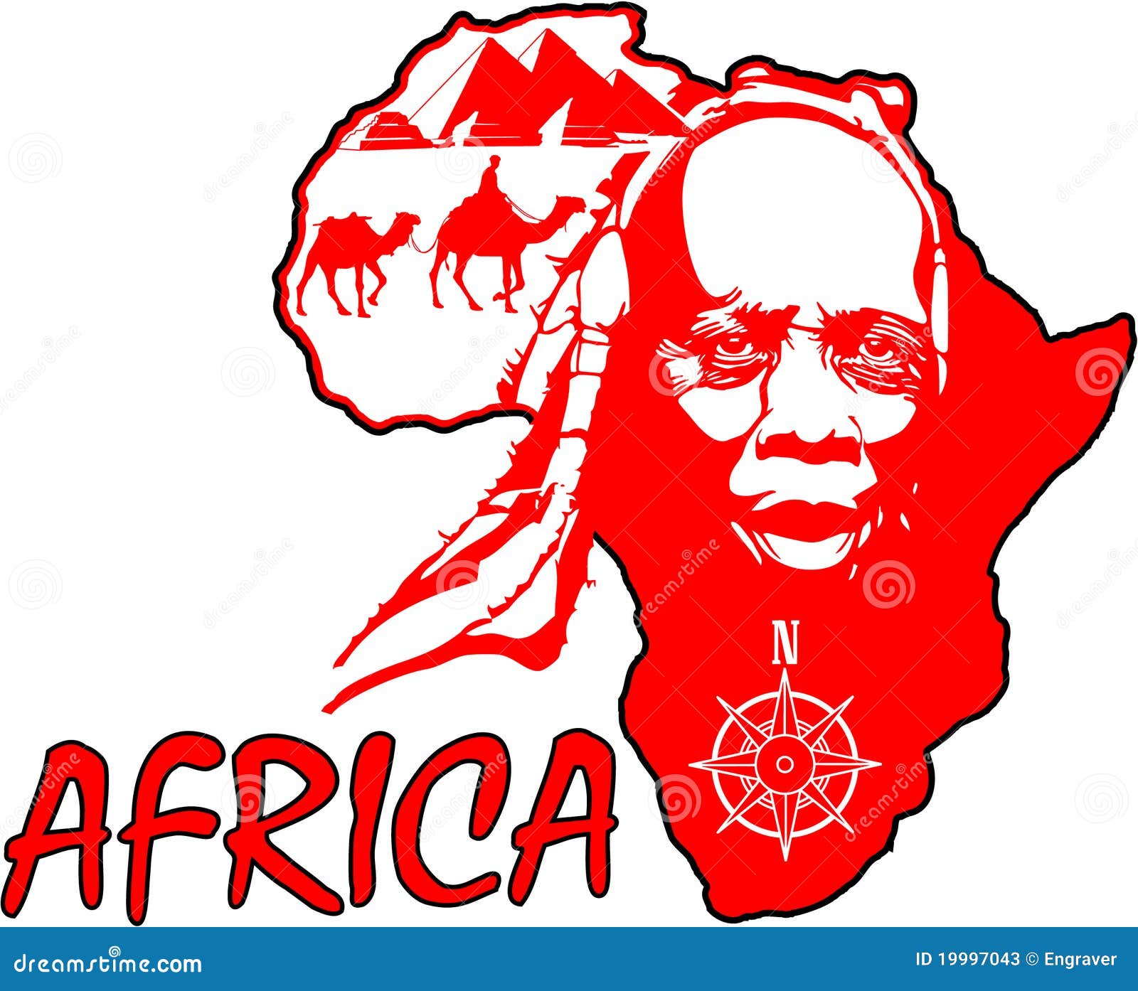 Africa sign stock vector. Illustration of nature, adventure - 19997043