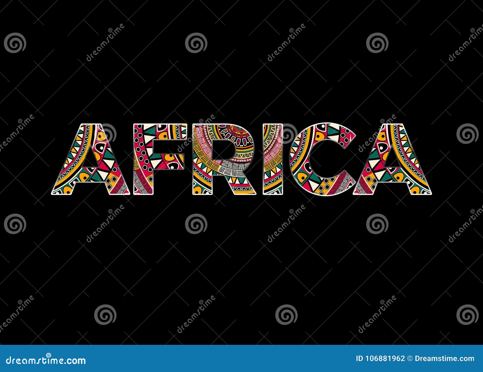 Stylized Text In A Red Decorative Frame Royalty-Free Illustration ...