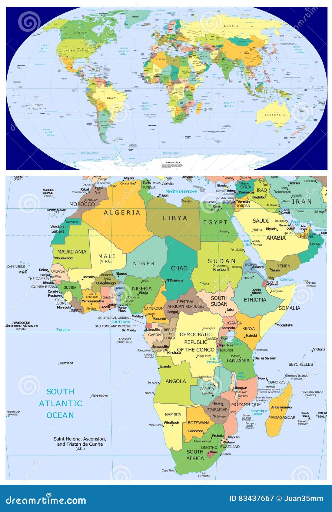 Map Of The World Of Africa - United States Map